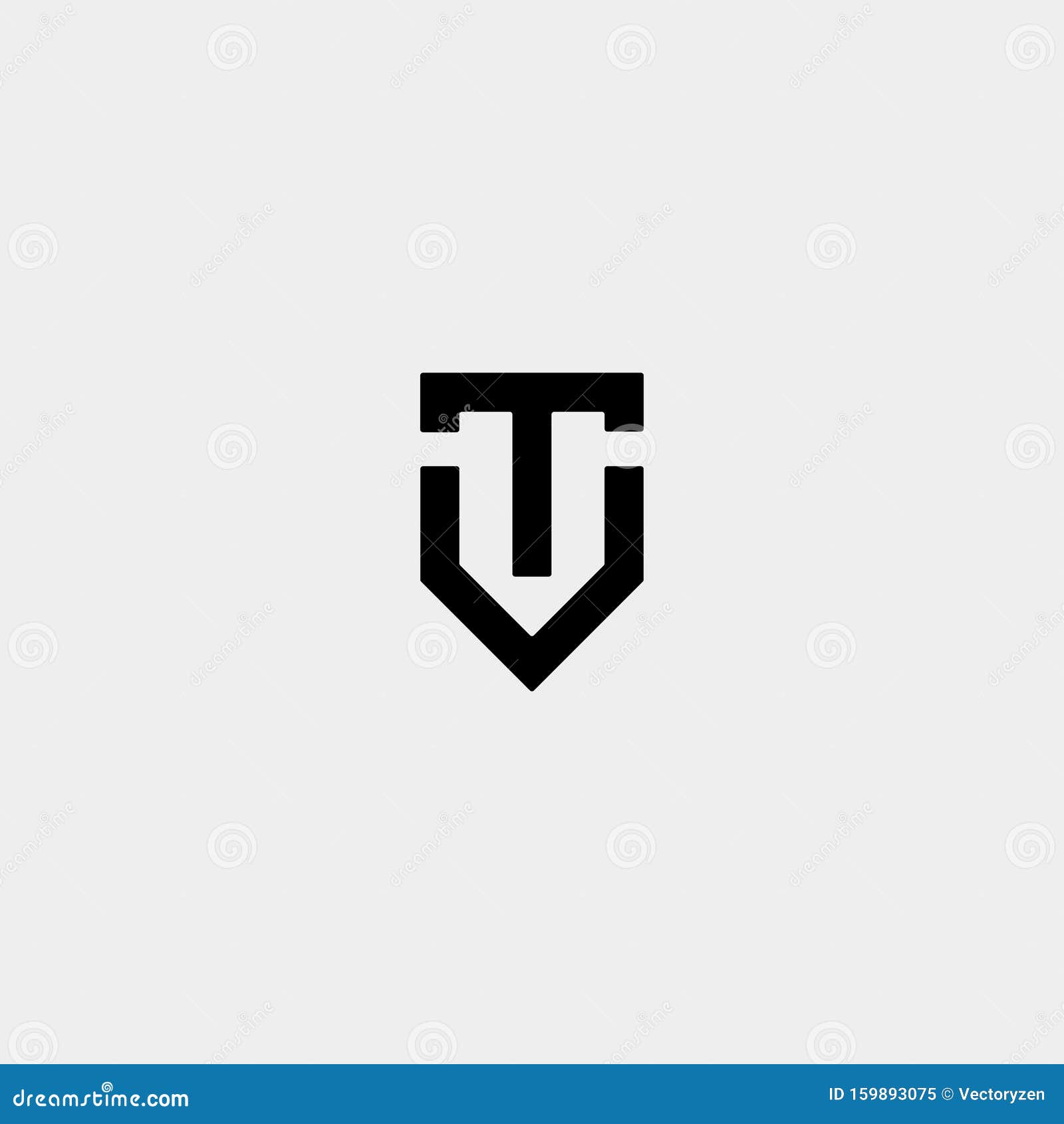 Initial T Shield Logo Template Vector Design Stock Vector ...