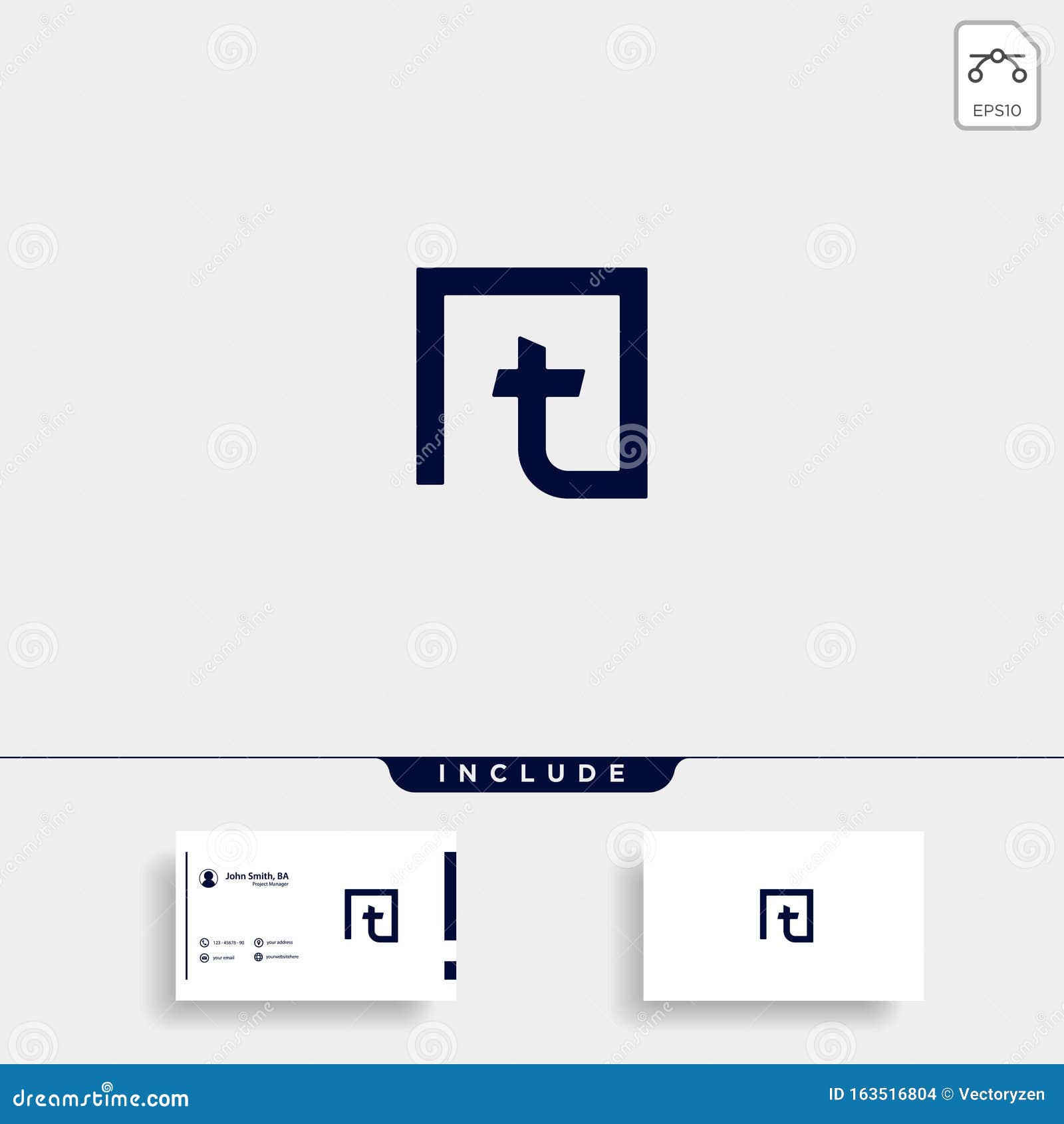 Initial T Simple Logo Template Vector Design Stock Vector ...