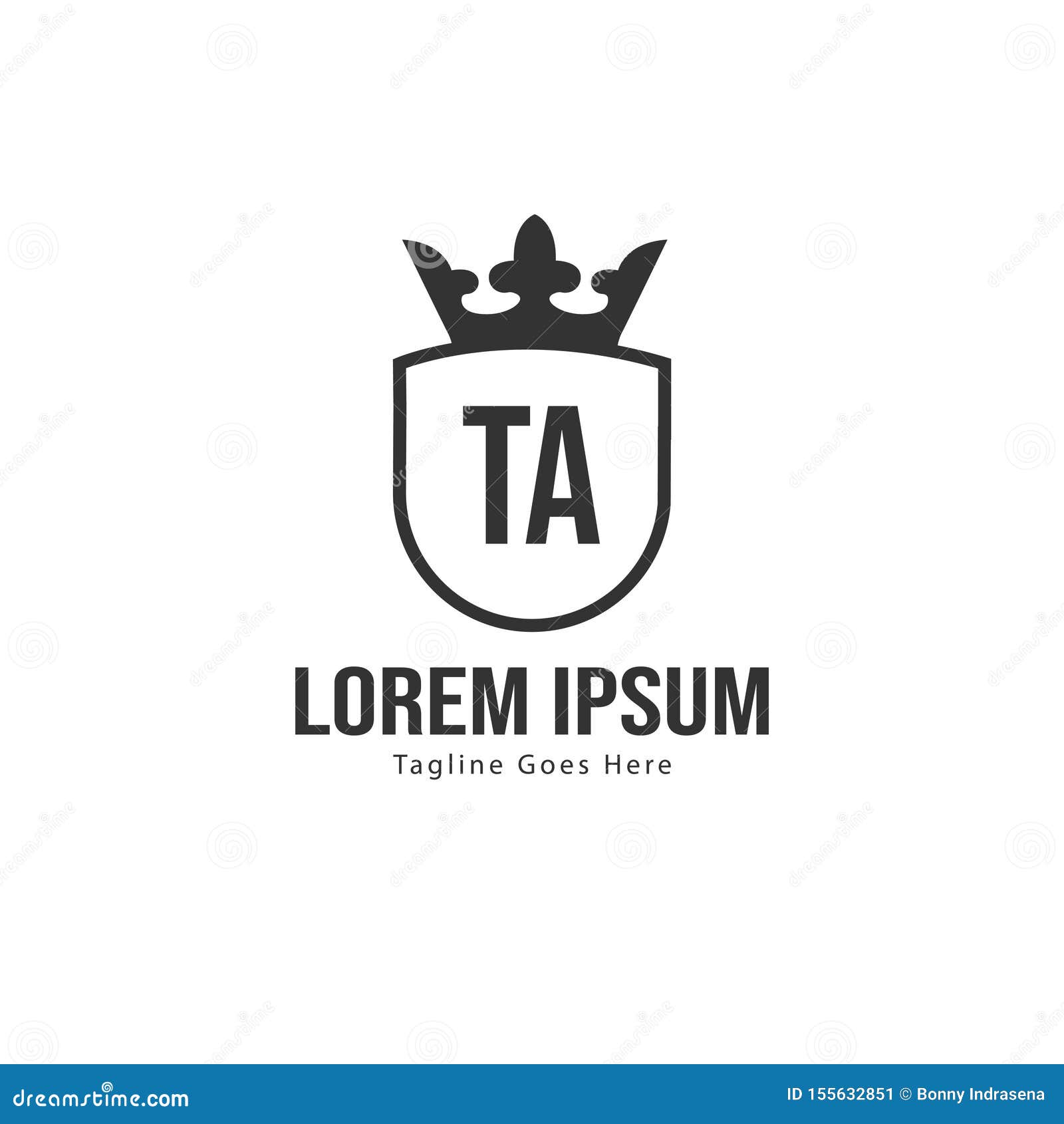 Initial TA Logo Template with Modern Frame. Minimalist TA Letter Logo ...