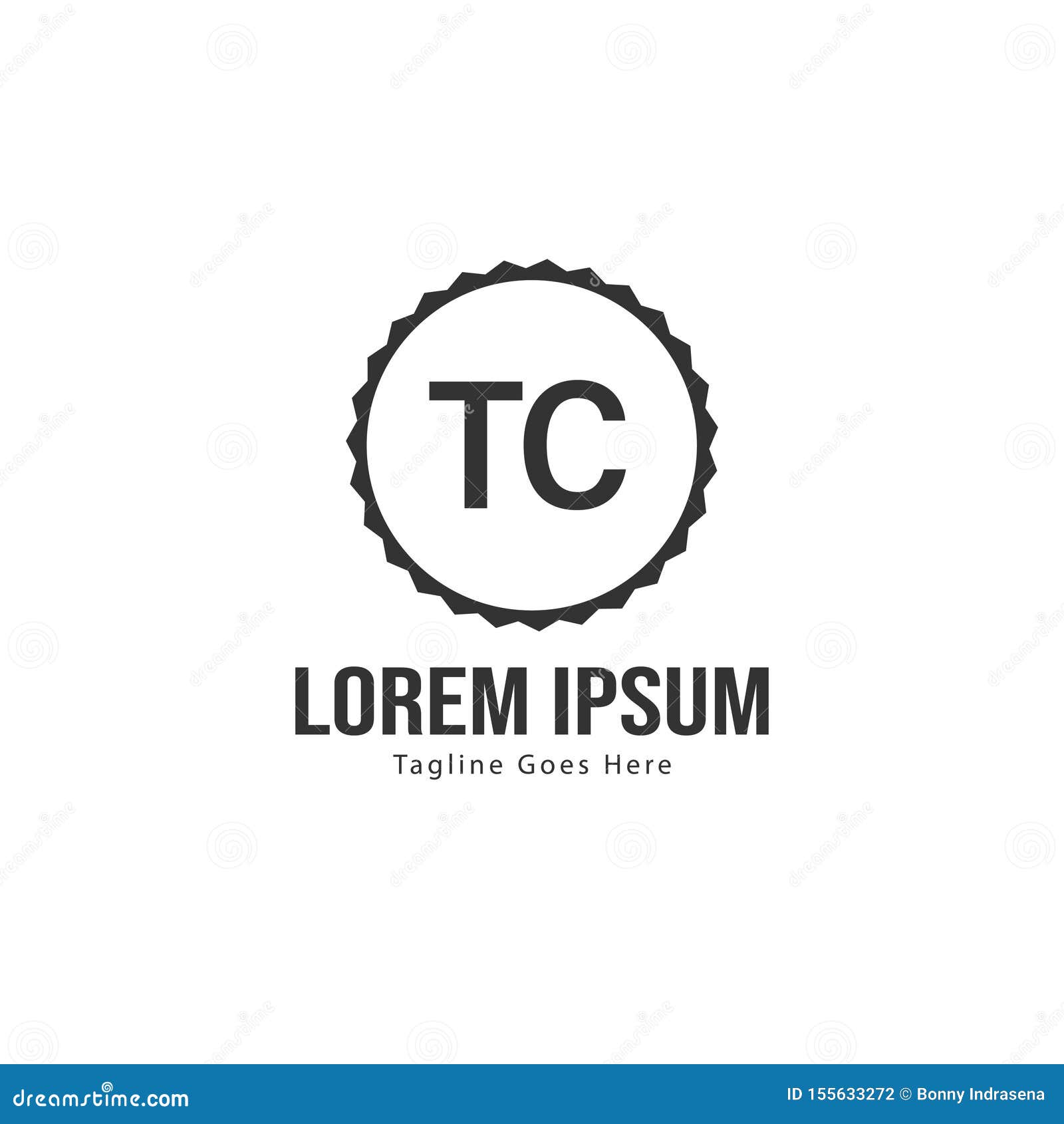Initial TC Logo Template with Modern Frame. Minimalist TC Letter Logo ...