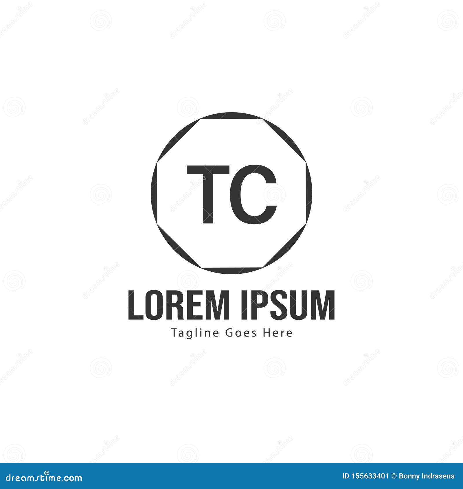 Initial TC Logo Template with Modern Frame. Minimalist TC Letter Logo ...
