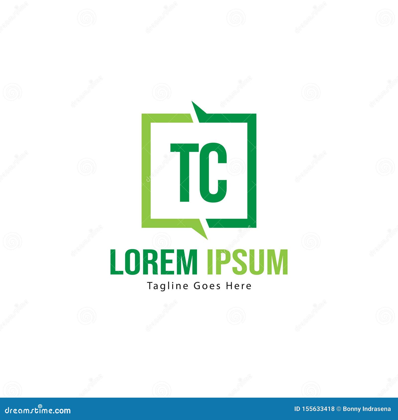 Initial TC Logo Template with Modern Frame. Minimalist TC Letter Logo ...