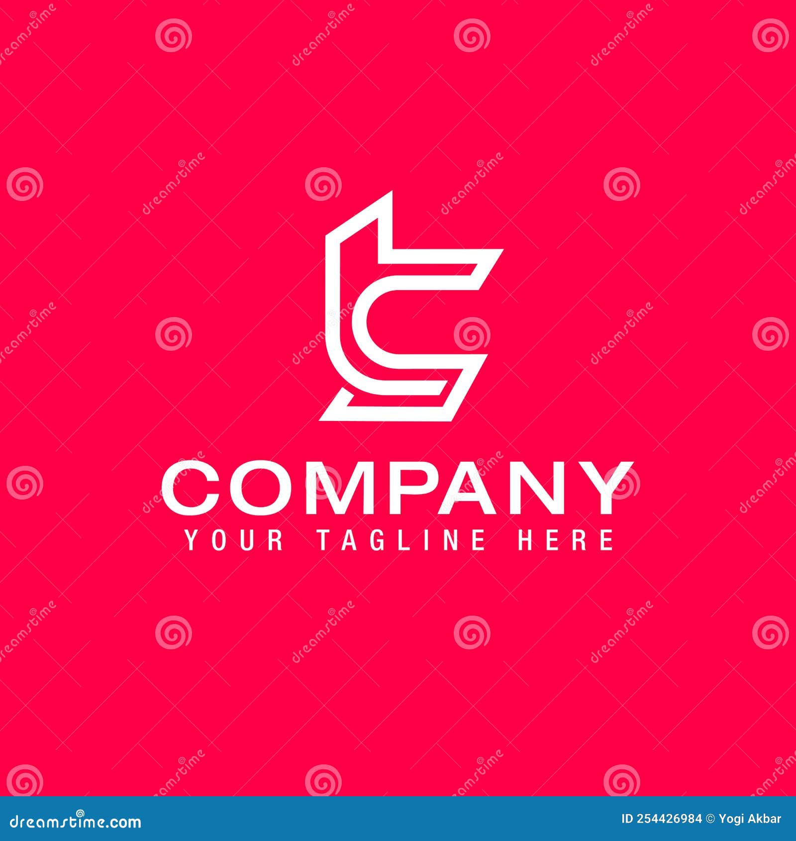 Initial TC Monogram Creative Logo Line Design Template Vector Stock ...