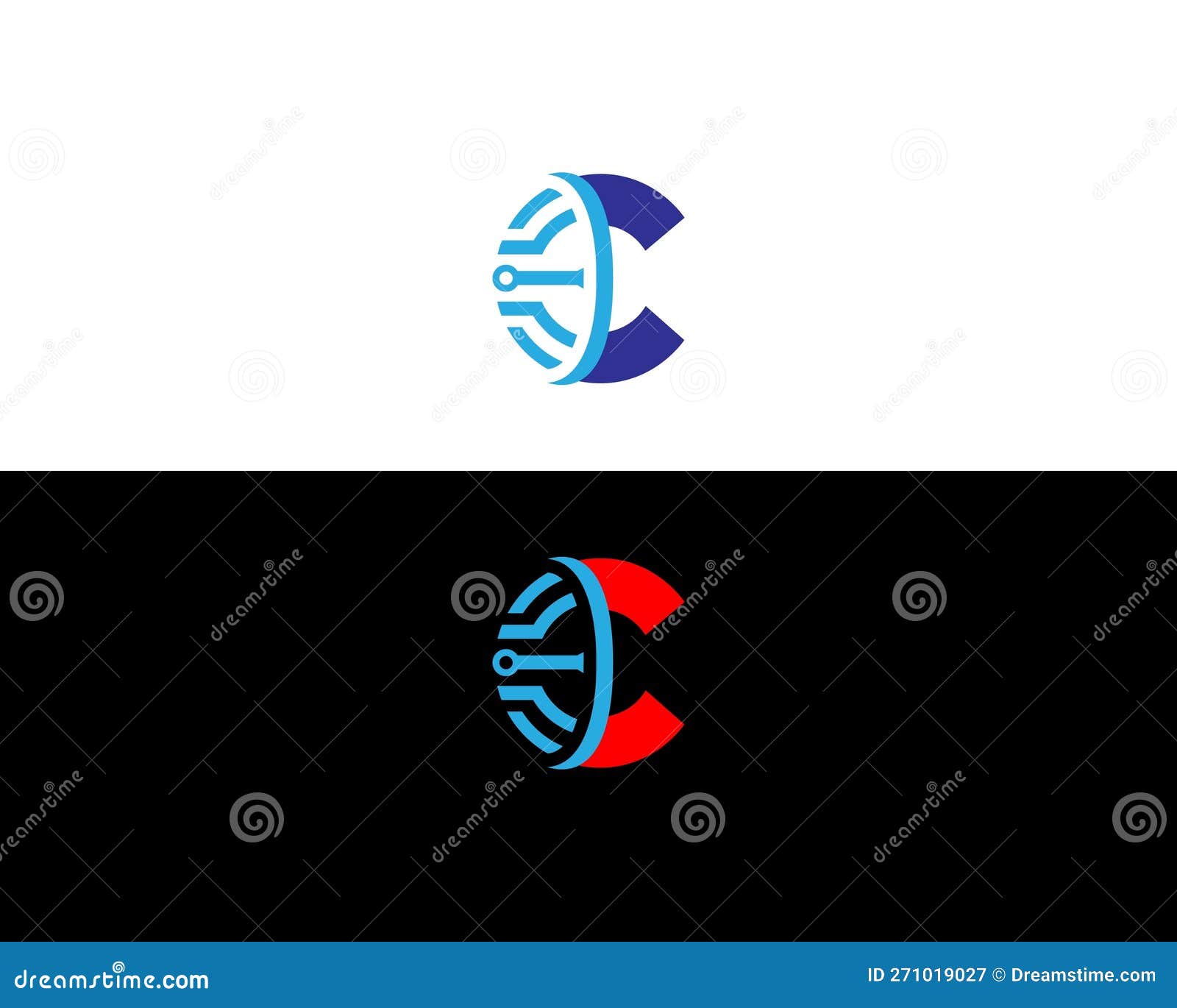 Initial Technology Letter C Logo Design Stock Vector - Illustration of ...