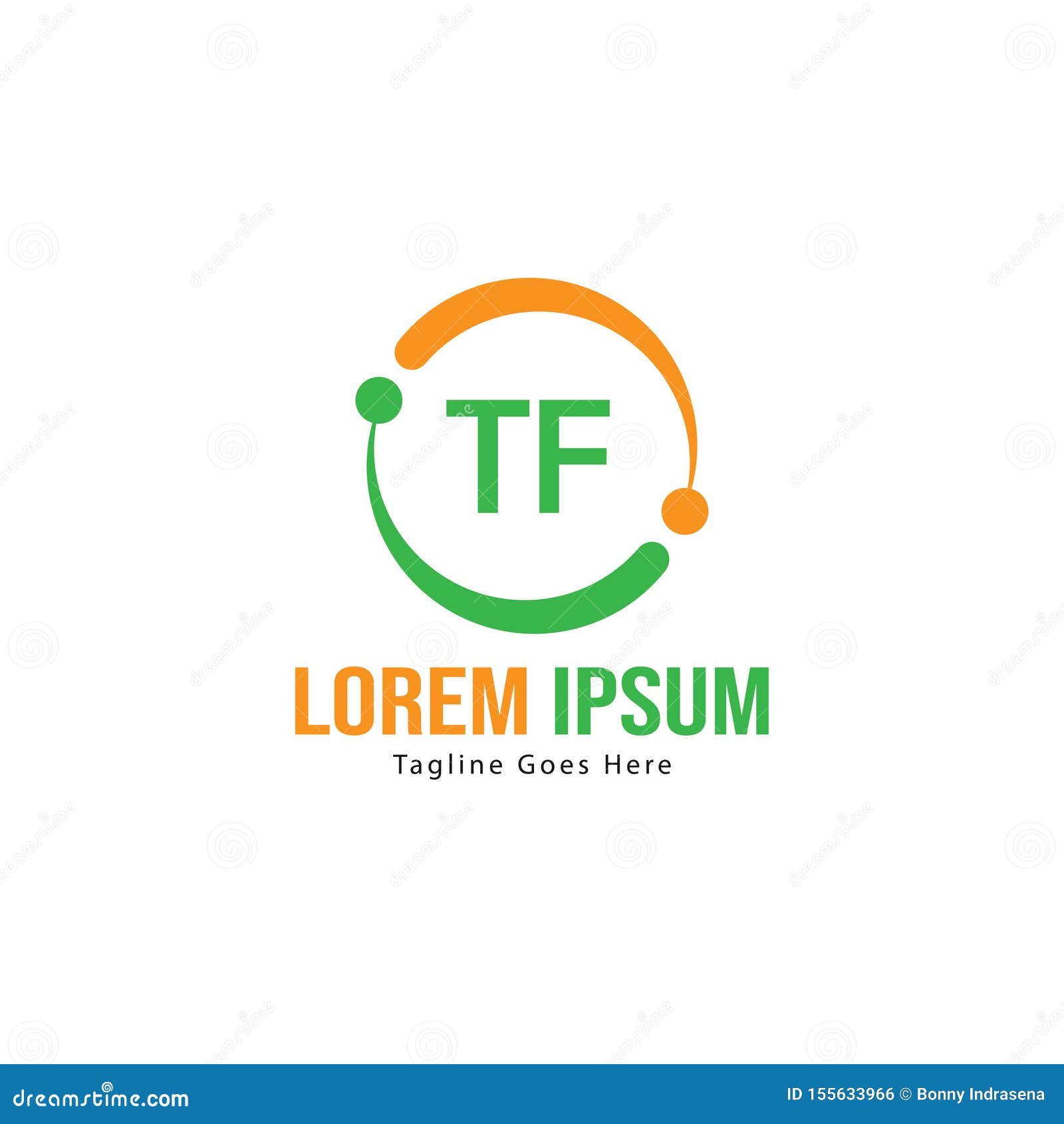 Initial TF Logo Template with Modern Frame. Minimalist TF Letter Logo ...