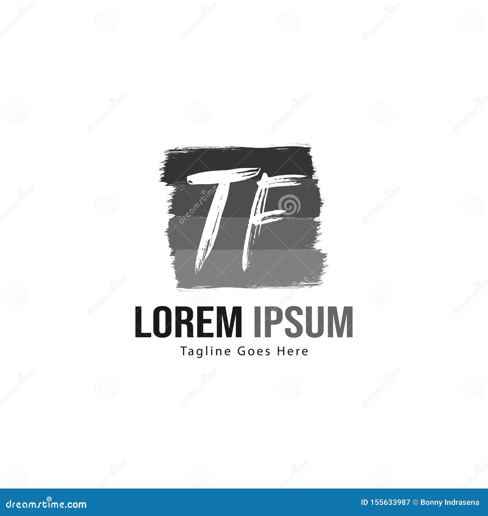 Initial TF Logo Template with Modern Frame. Minimalist TF Letter Logo ...