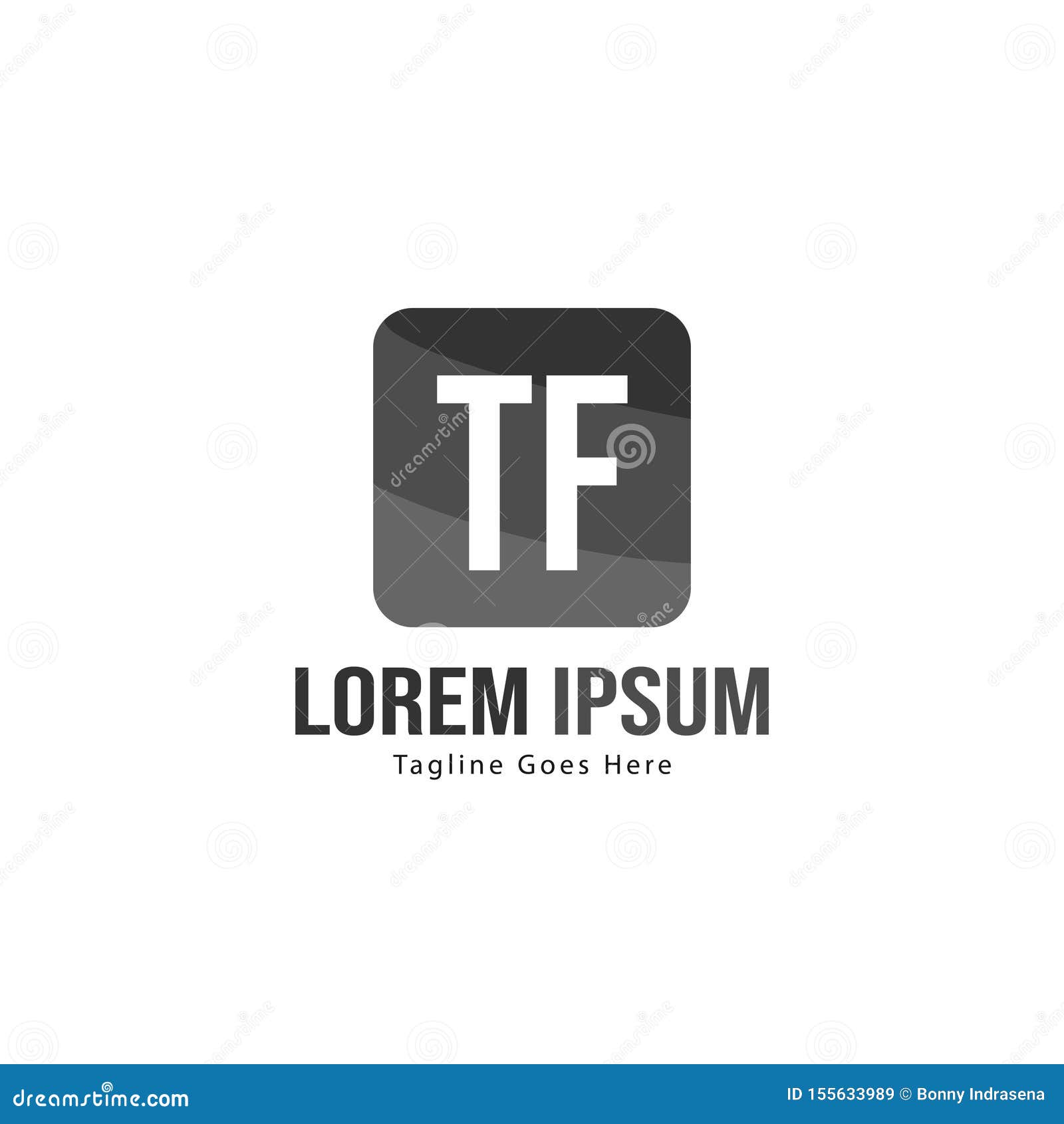 Initial TF Logo Template with Modern Frame. Minimalist TF Letter Logo ...