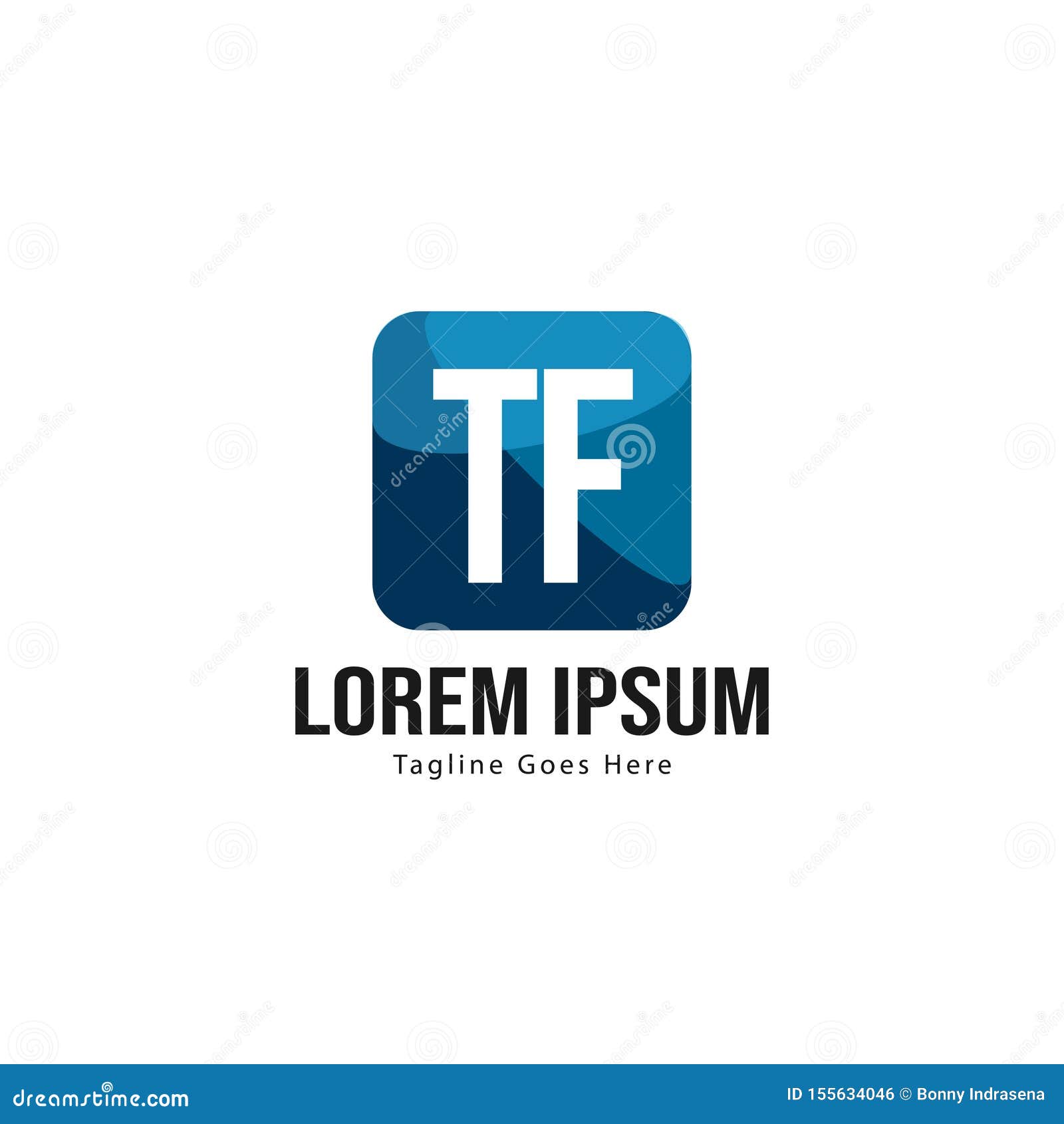 Initial TF Logo Template with Modern Frame. Minimalist TF Letter Logo ...
