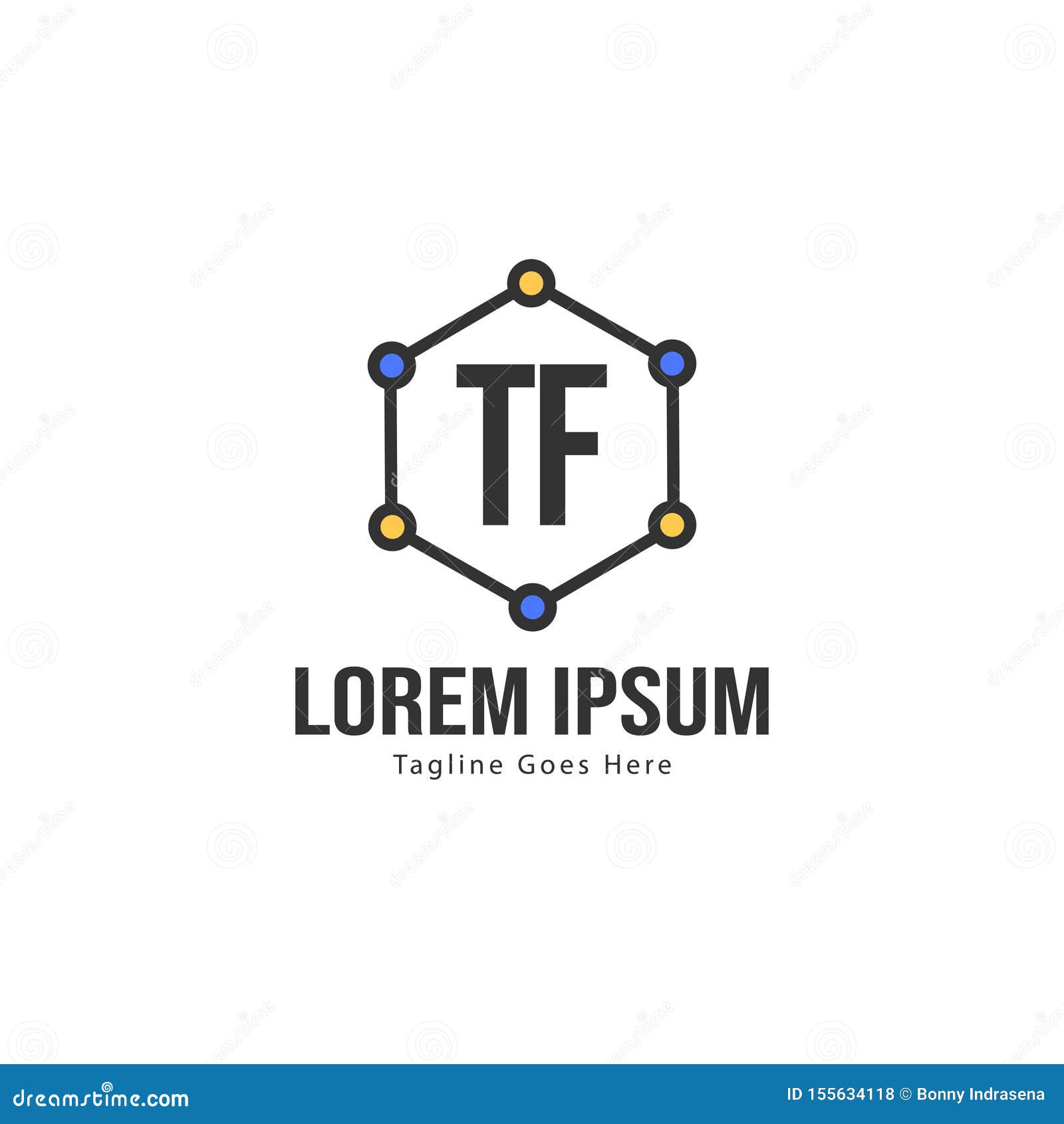 Initial TF Logo Template with Modern Frame. Minimalist TF Letter Logo ...