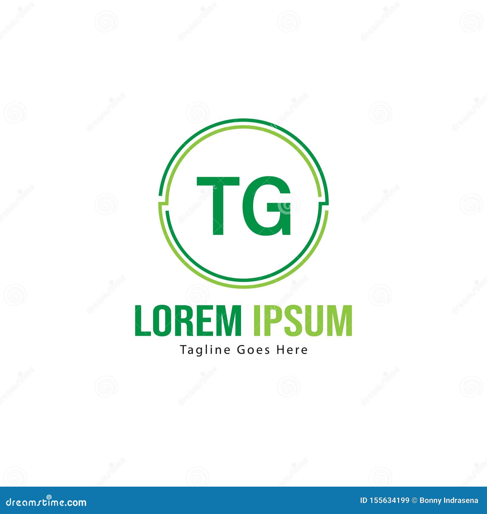 Initial TG Logo Template with Modern Frame. Minimalist TG Letter Logo ...