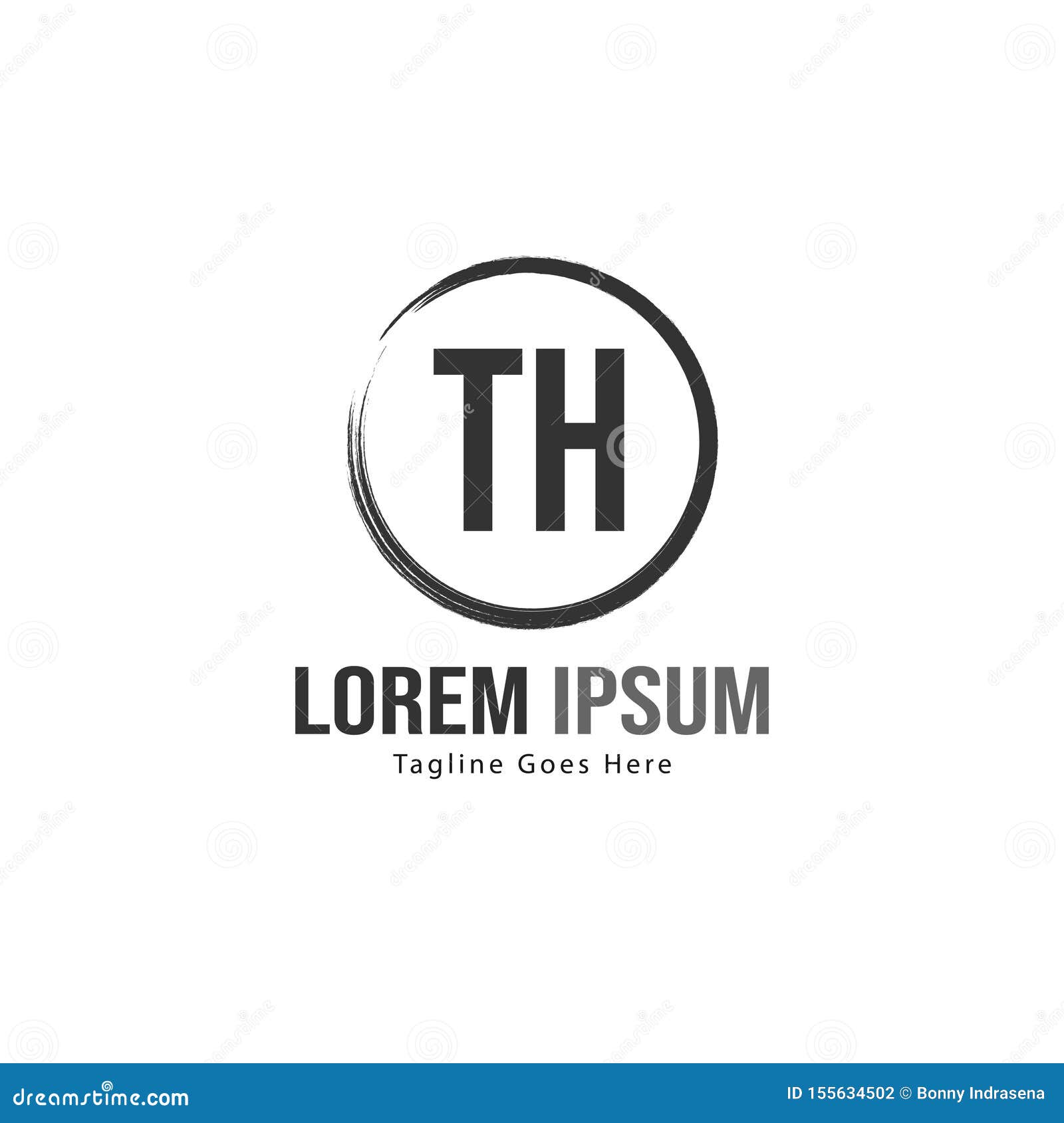 Initial TH Logo Template with Modern Frame. Minimalist TH Letter Logo ...