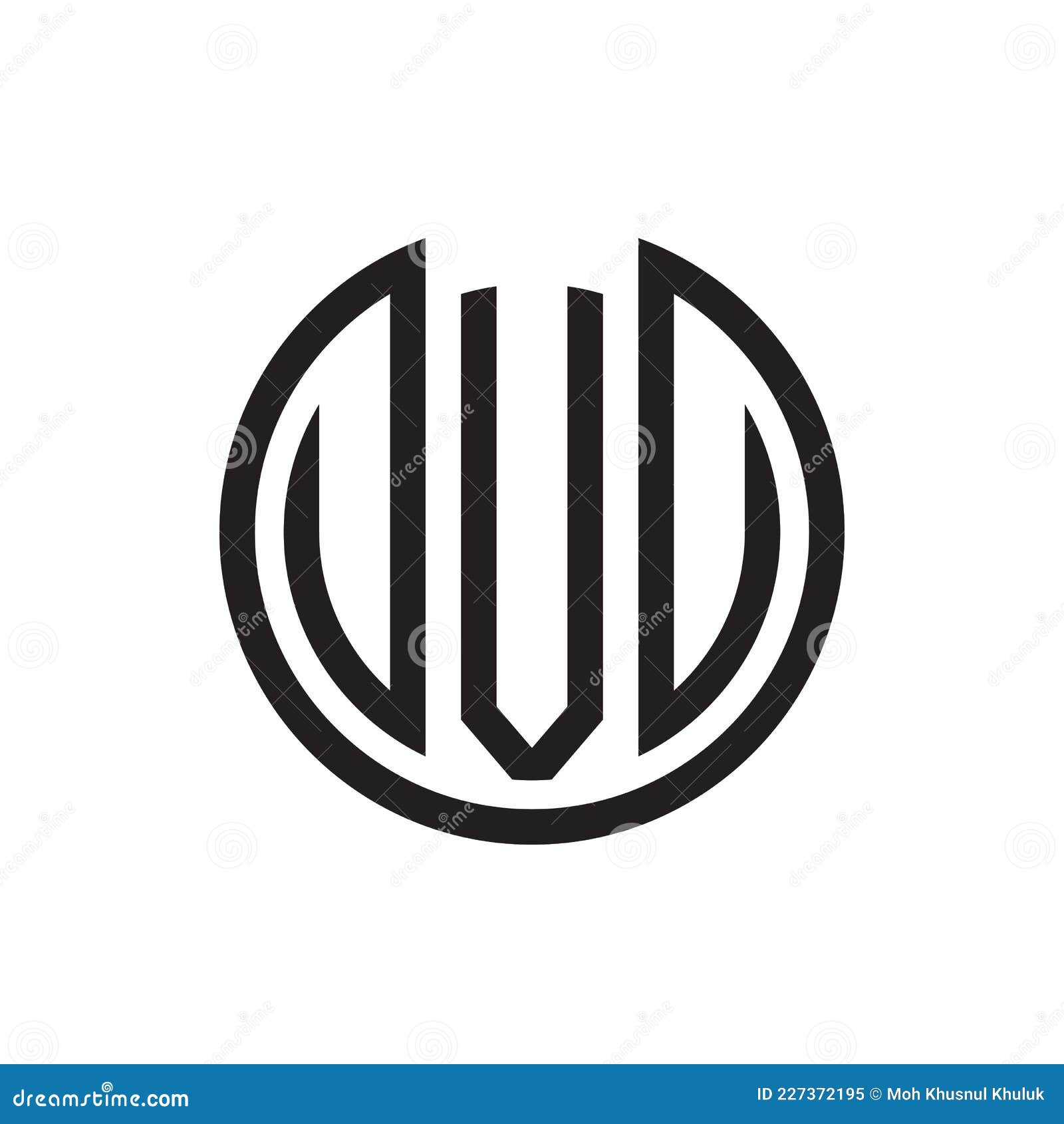 Initial Three Letter Logo Circle GGG Black Outline Stroke Vector ...