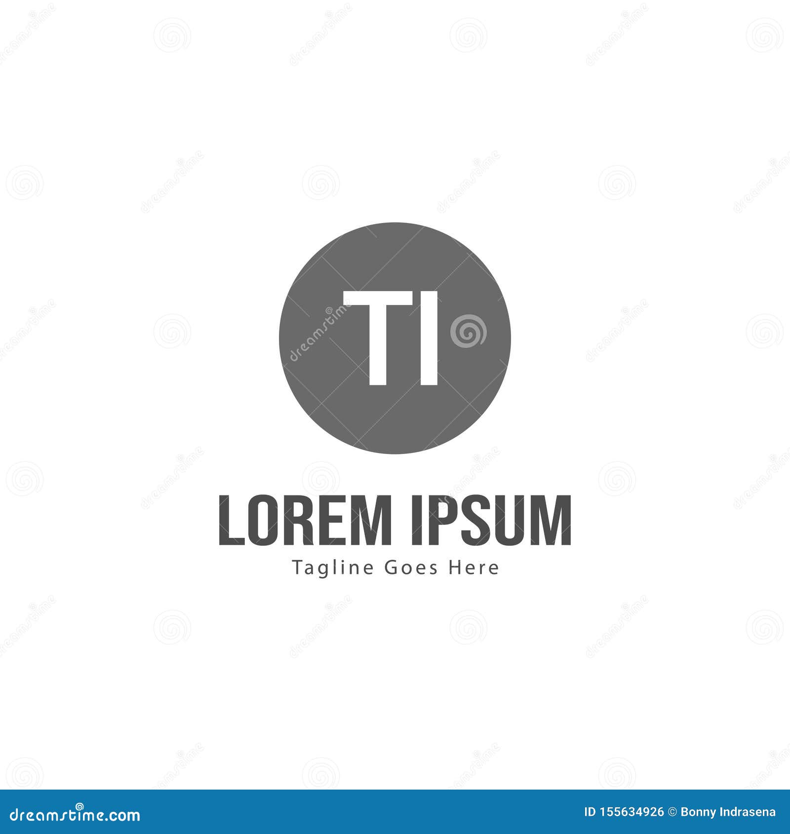 Initial TI Logo Template with Modern Frame. Minimalist TI Letter Logo ...