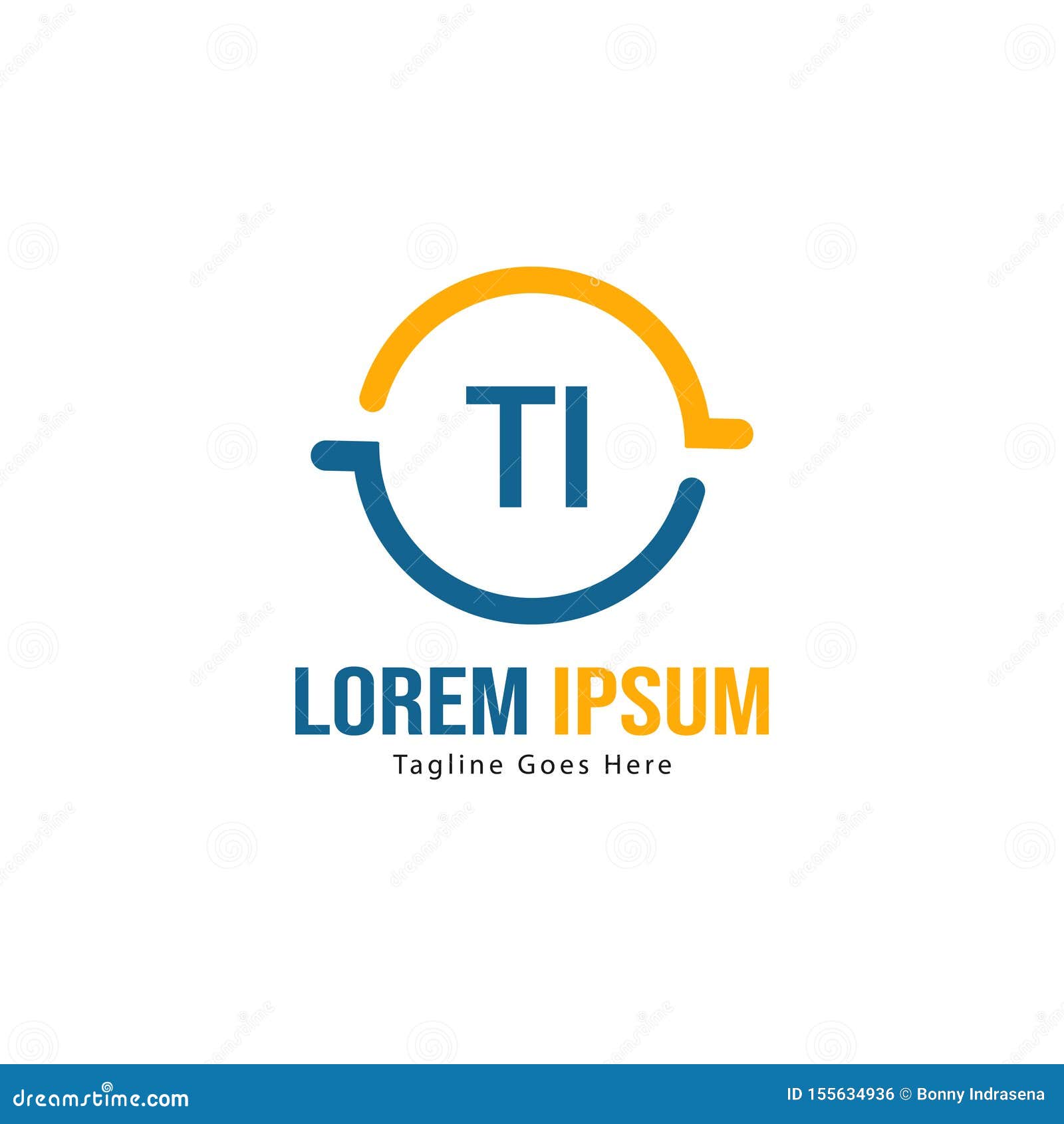 Initial TI Logo Template with Modern Frame. Minimalist TI Letter Logo ...