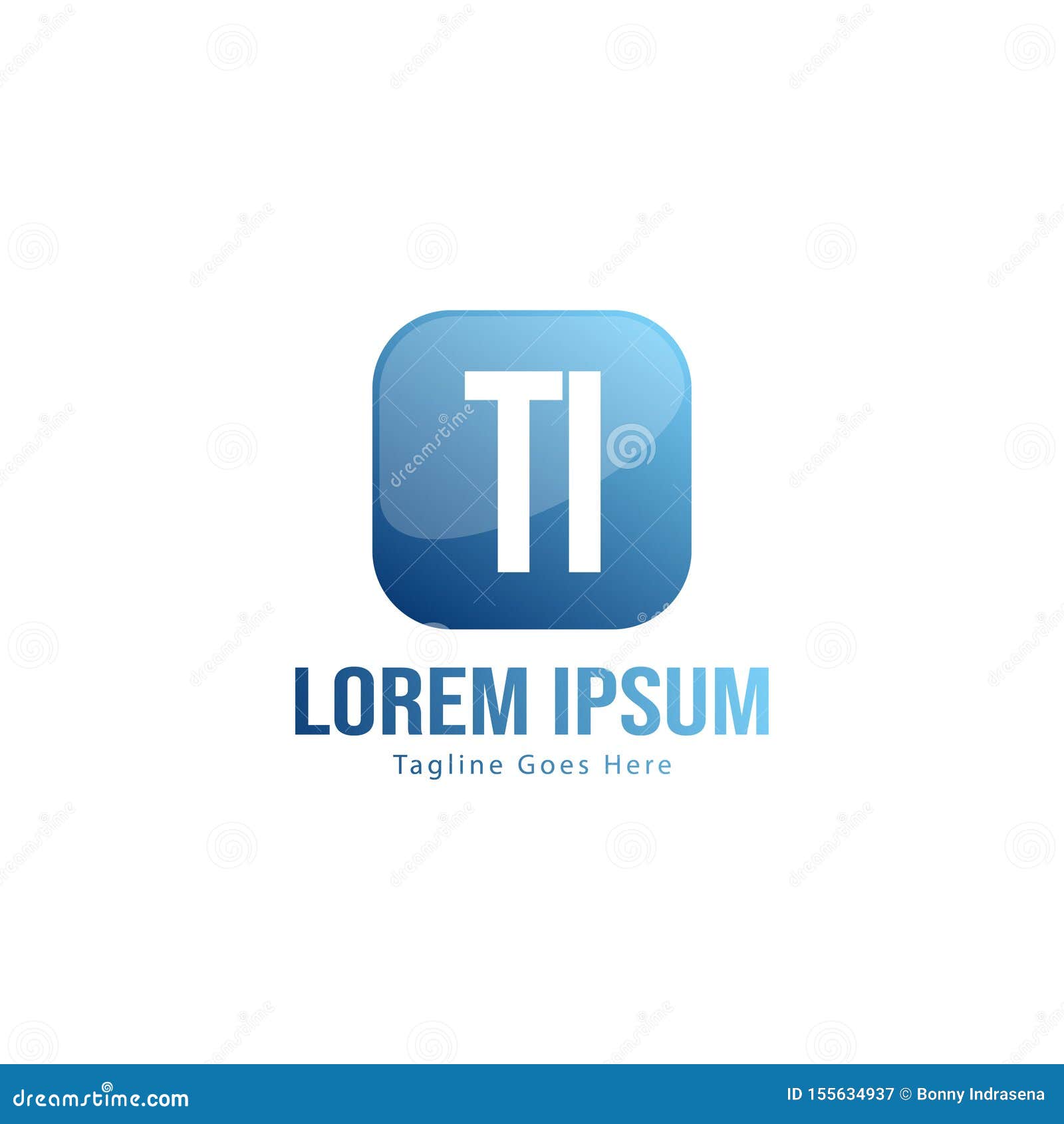Initial TI Logo Template with Modern Frame. Minimalist TI Letter Logo ...