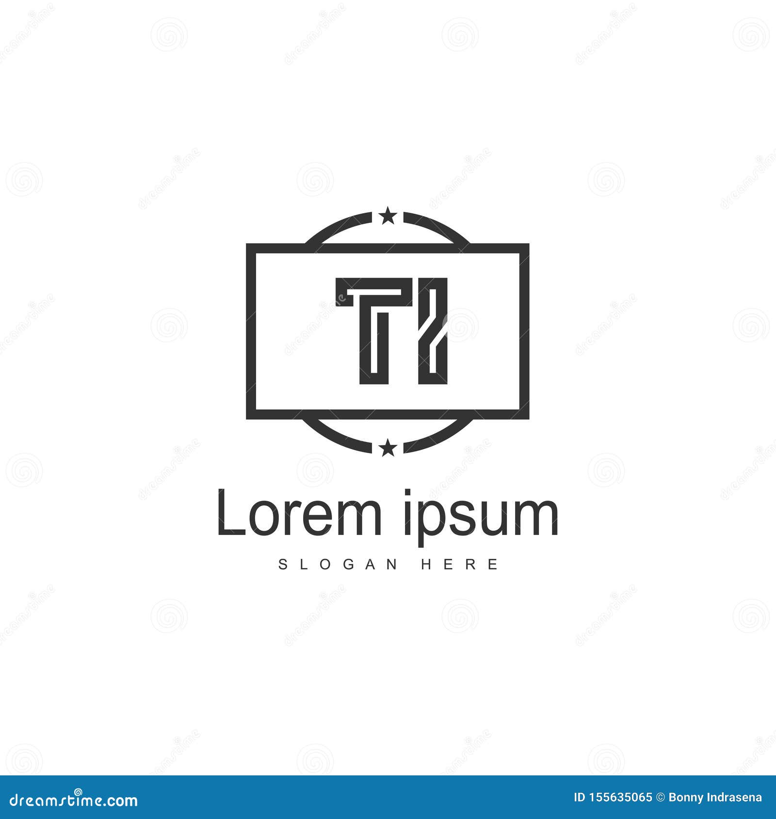 Initial TI Logo Template with Modern Frame. Minimalist TI Letter Logo ...