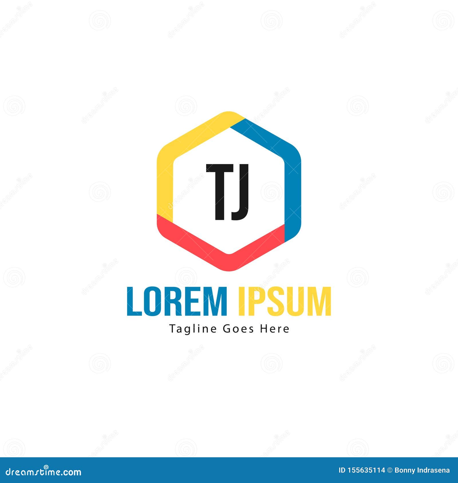 Initial TJ Logo Template with Modern Frame. Minimalist TJ Letter Logo ...