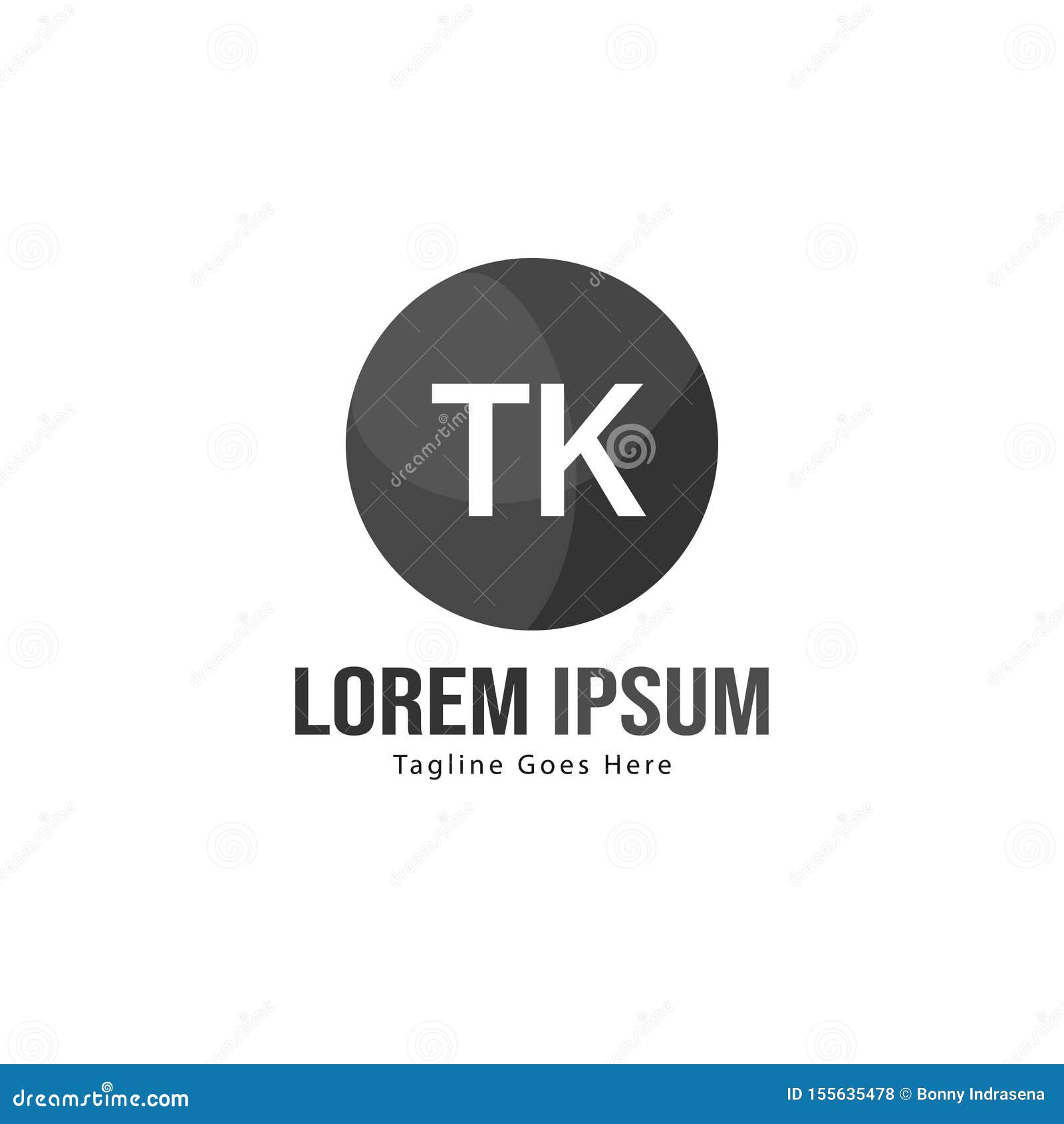 Initial TK Logo Template with Modern Frame. Minimalist TK Letter Logo ...