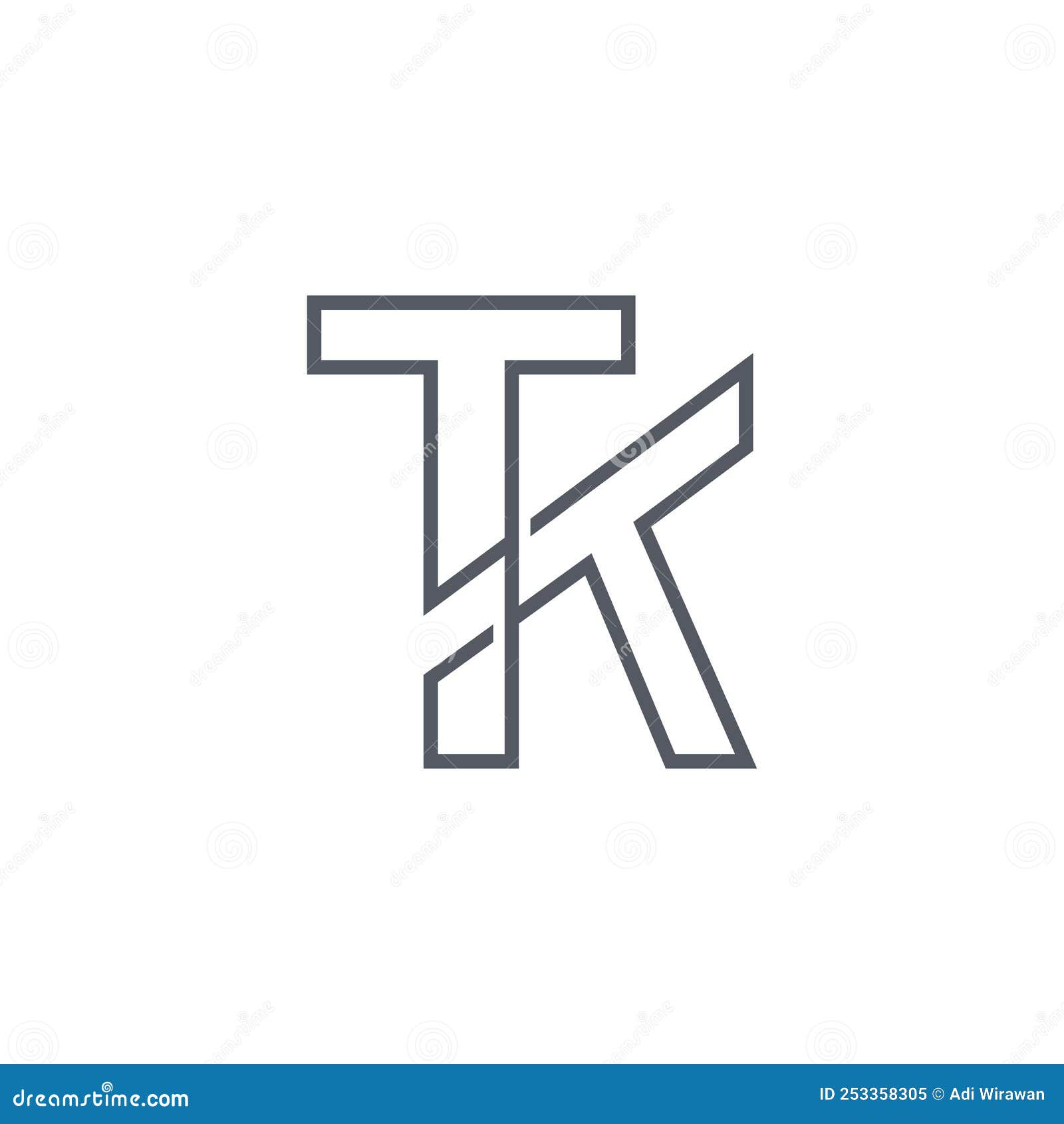 Initial TK Typography Logo Design Vector Stock Vector - Illustration of ...