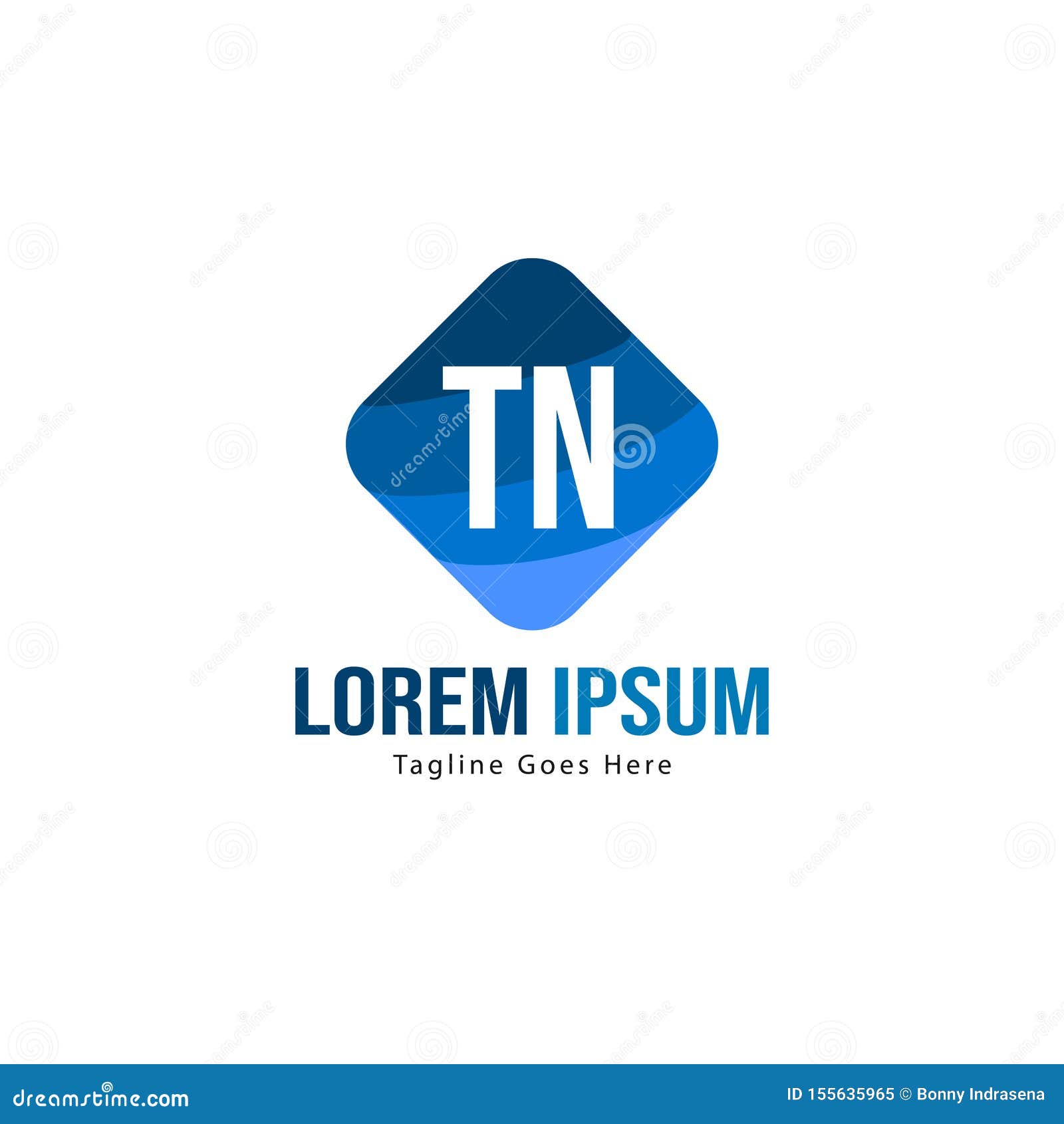 Initial TN Logo Template with Modern Frame. Minimalist TN Letter Logo ...