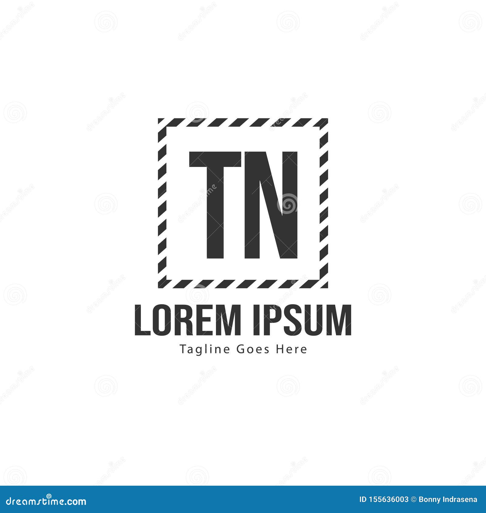 Initial TN Logo Template with Modern Frame. Minimalist TN Letter Logo ...