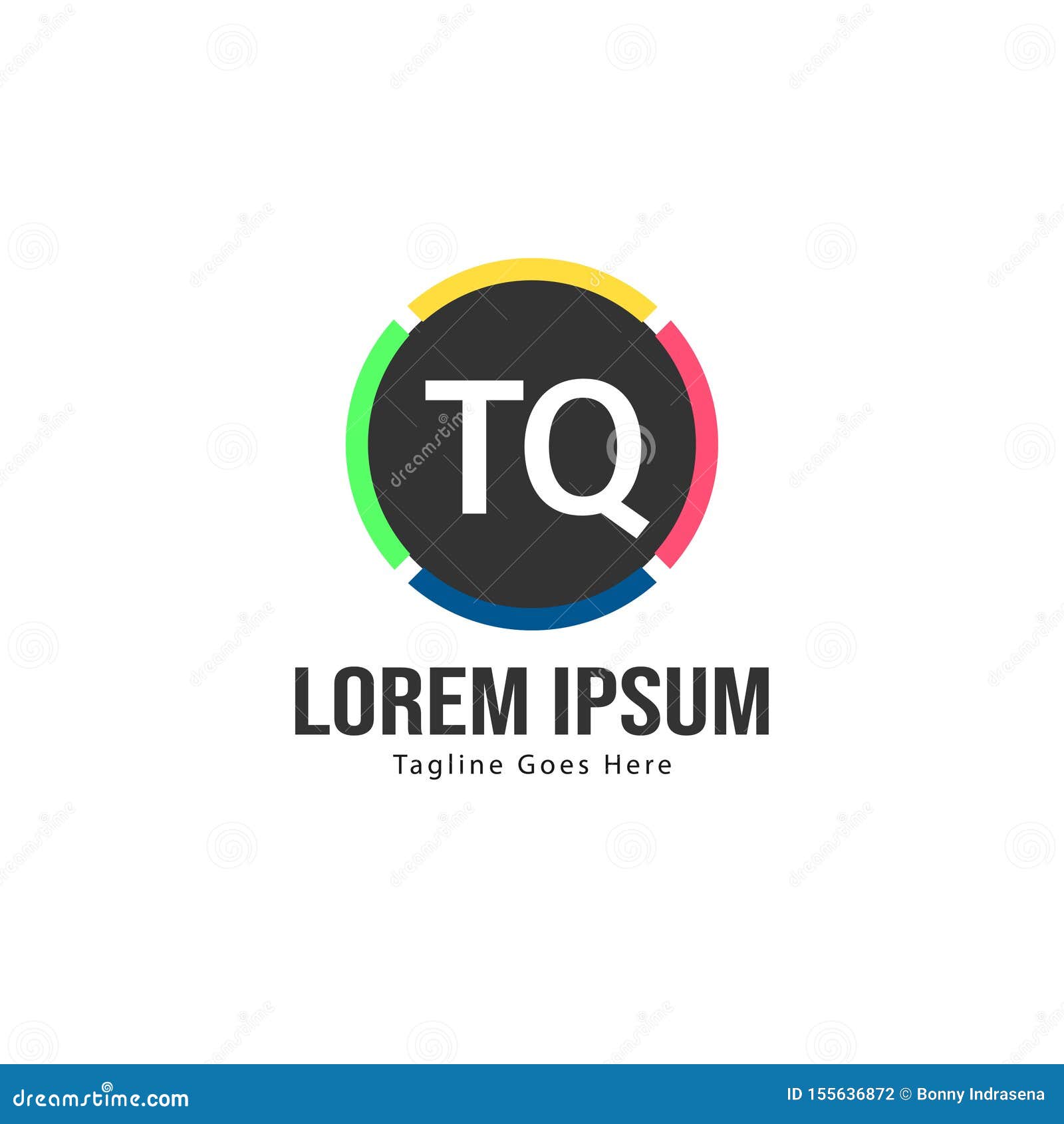 Initial TQ Logo Template with Modern Frame. Minimalist TQ Letter Logo ...