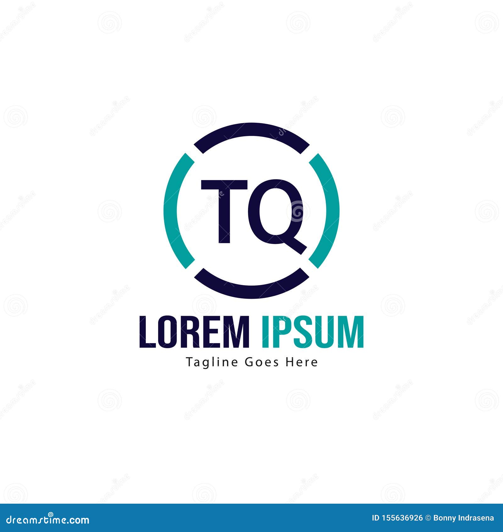 Initial TQ Logo Template with Modern Frame. Minimalist TQ Letter Logo ...