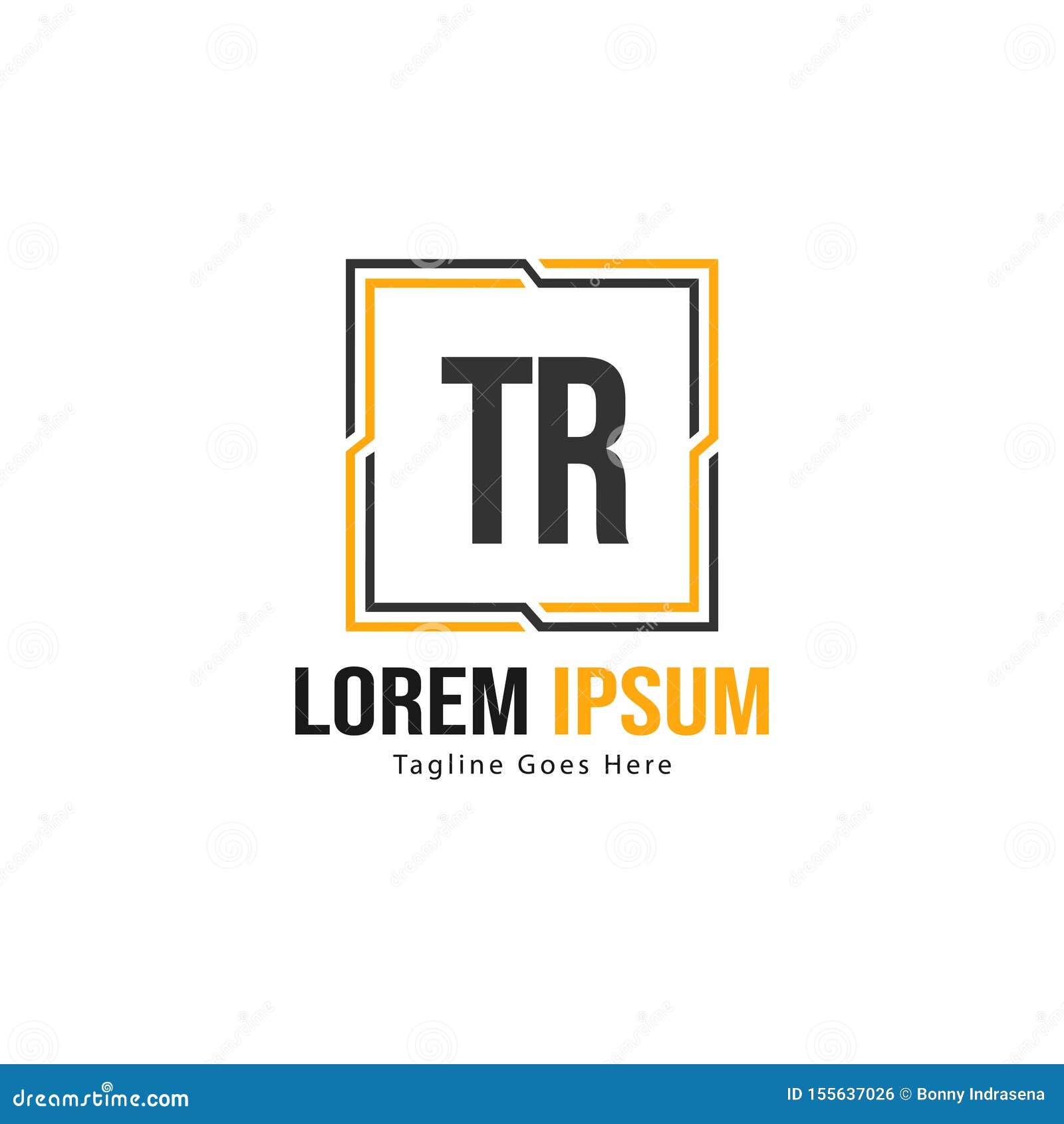 Initial TR Logo Template with Modern Frame. Minimalist TR Letter Logo ...