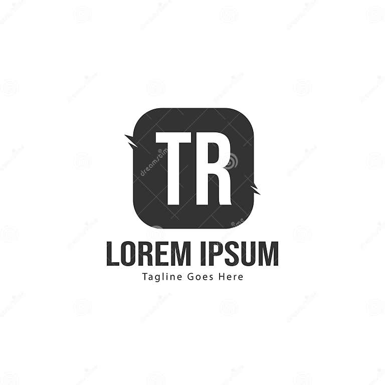 Initial TR Logo Template with Modern Frame. Minimalist TR Letter Logo ...