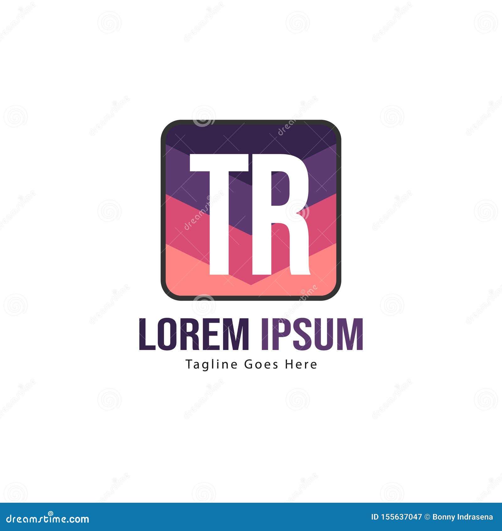 Initial TR Logo Template with Modern Frame. Minimalist TR Letter Logo ...