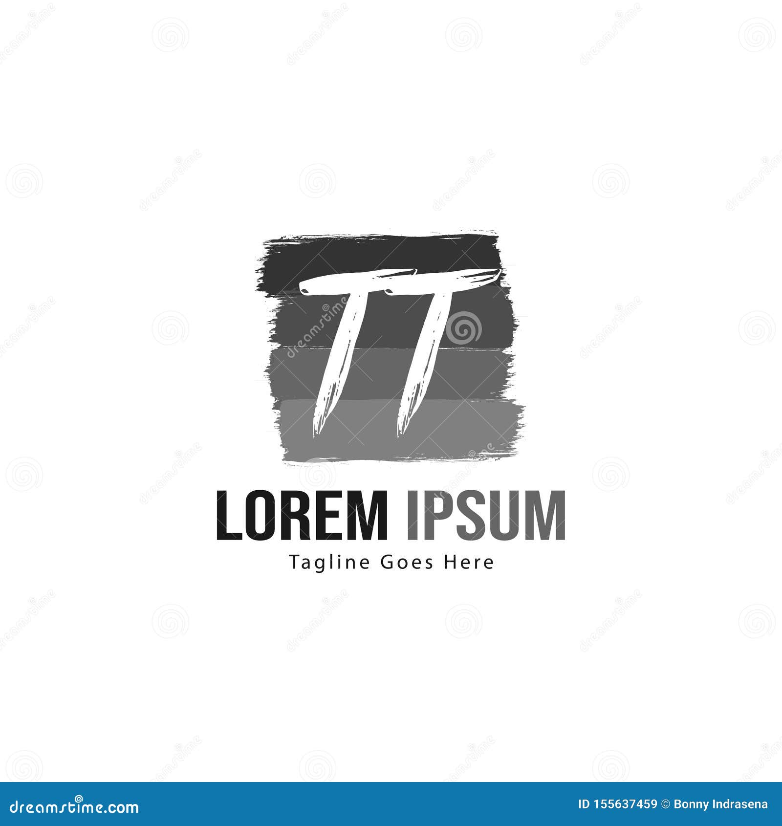 Initial TT Logo Template with Modern Frame. Minimalist TT Letter Logo ...