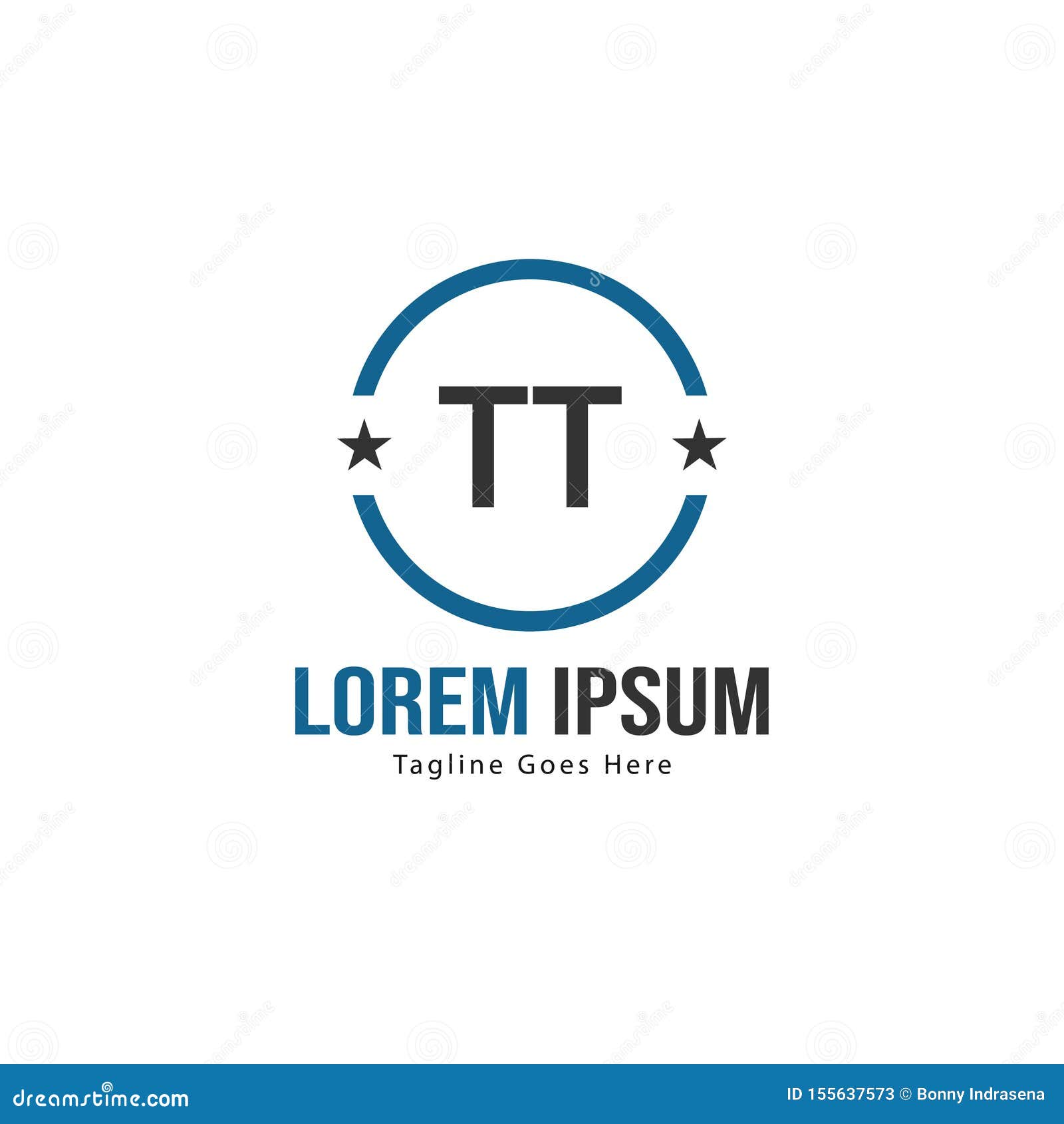 Initial TT Logo Template with Modern Frame. Minimalist TT Letter Logo ...