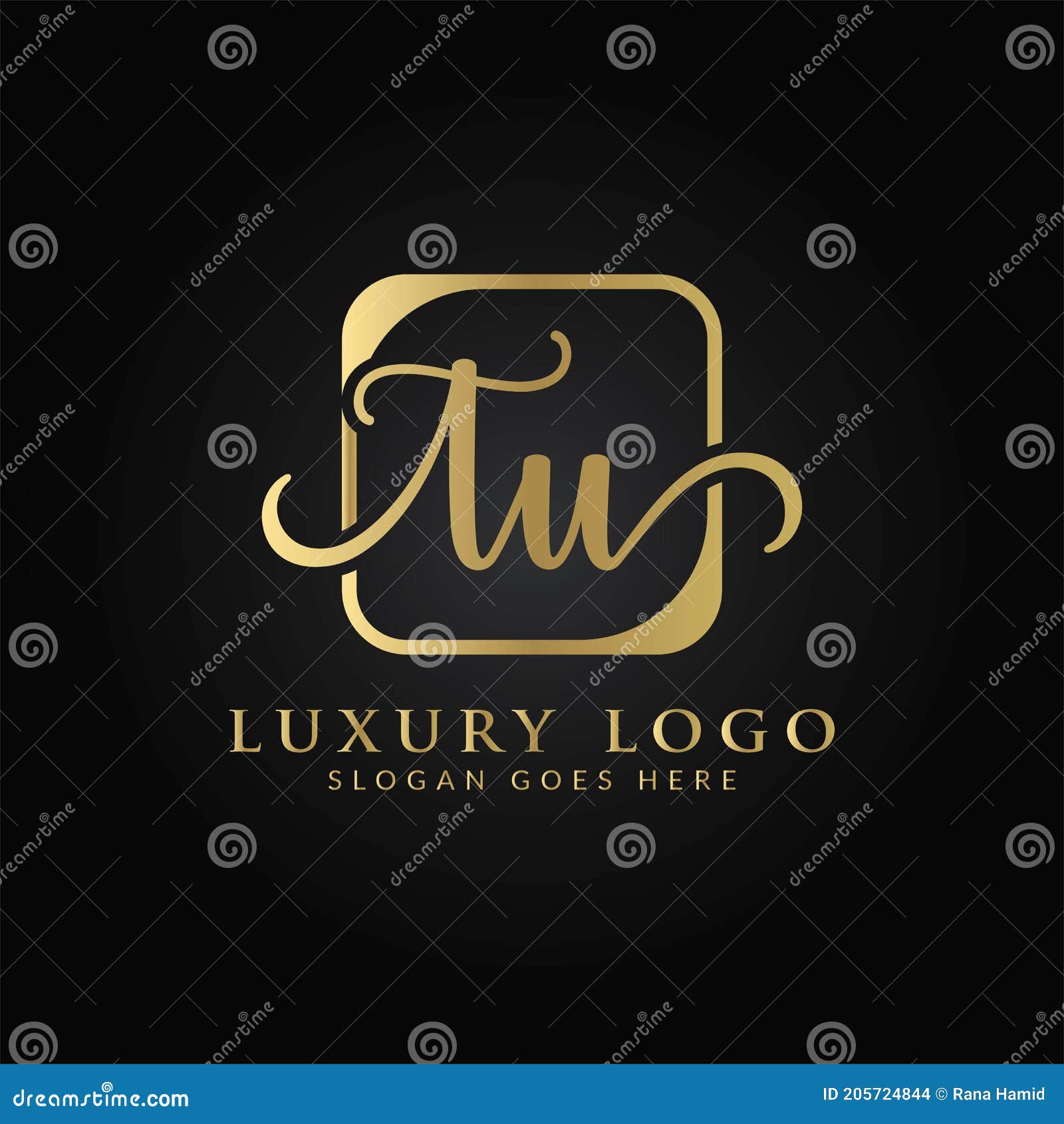 Initial TU Letter Logo Design Vector Template. Abstract Luxury Letter ...