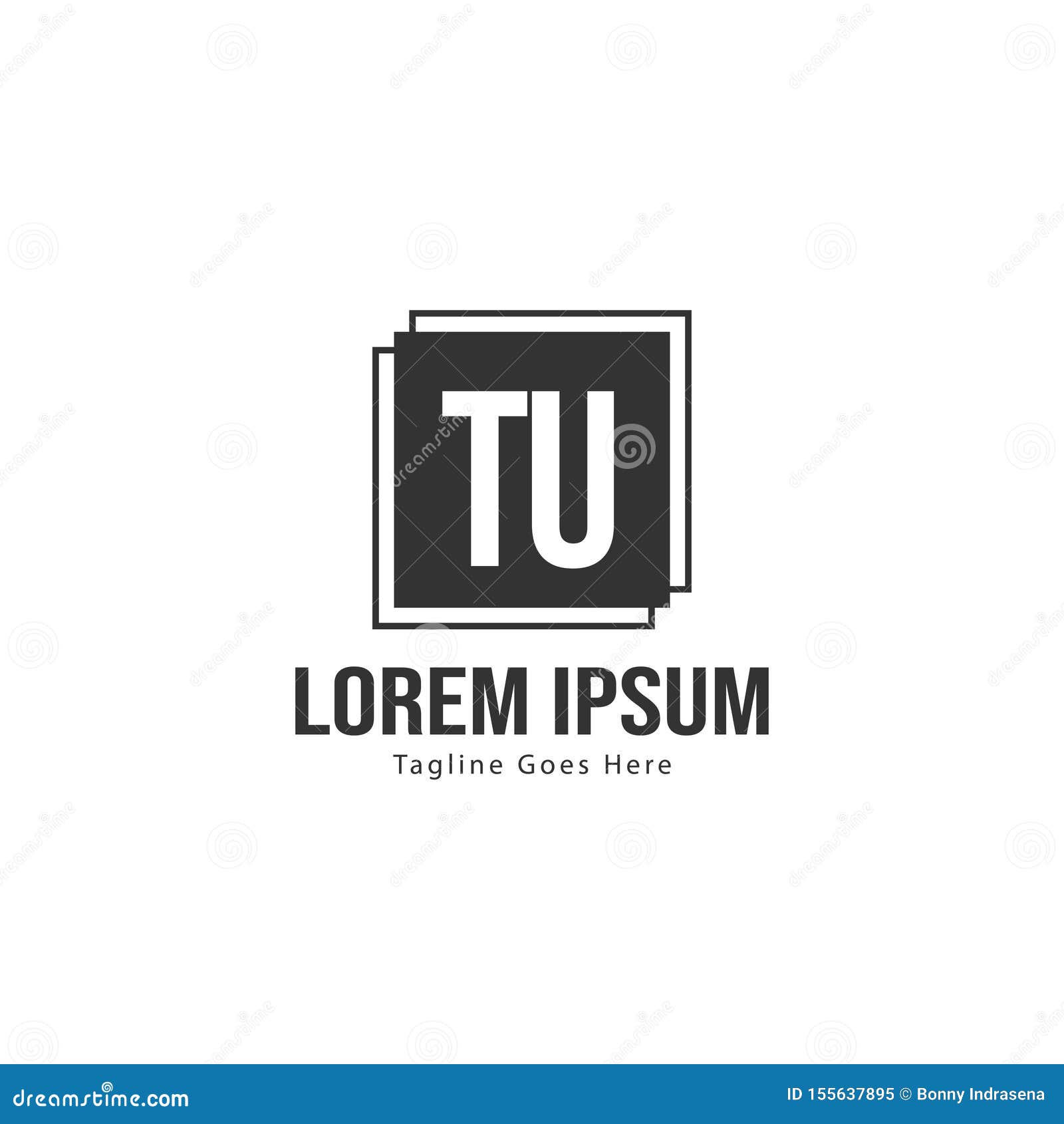 Initial TU Logo Template with Modern Frame. Minimalist TU Letter Logo ...