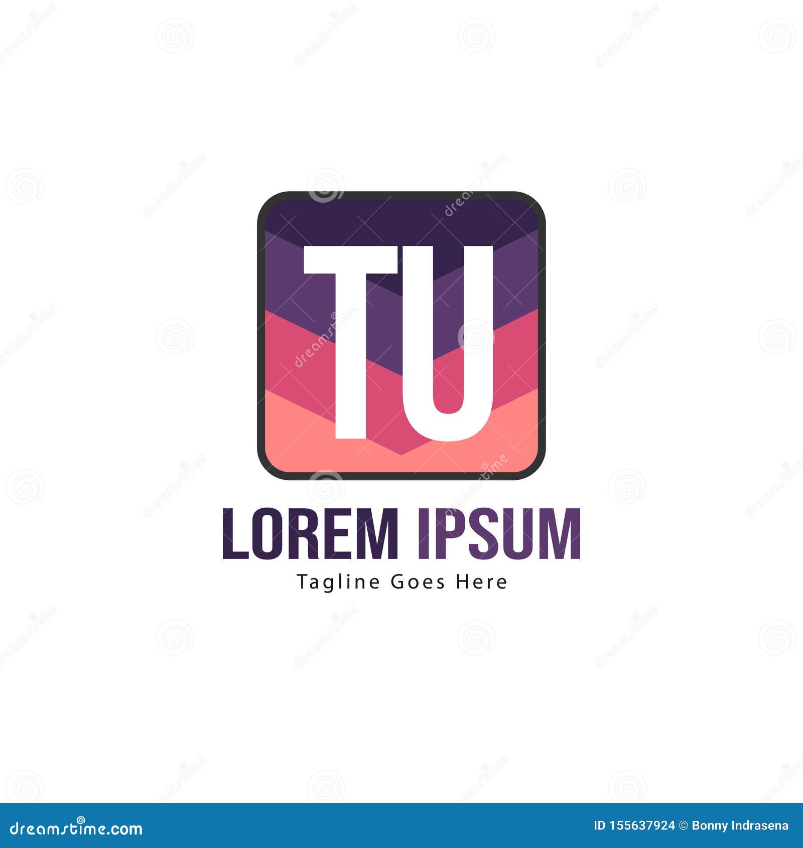 Initial TU Logo Template with Modern Frame. Minimalist TU Letter Logo ...