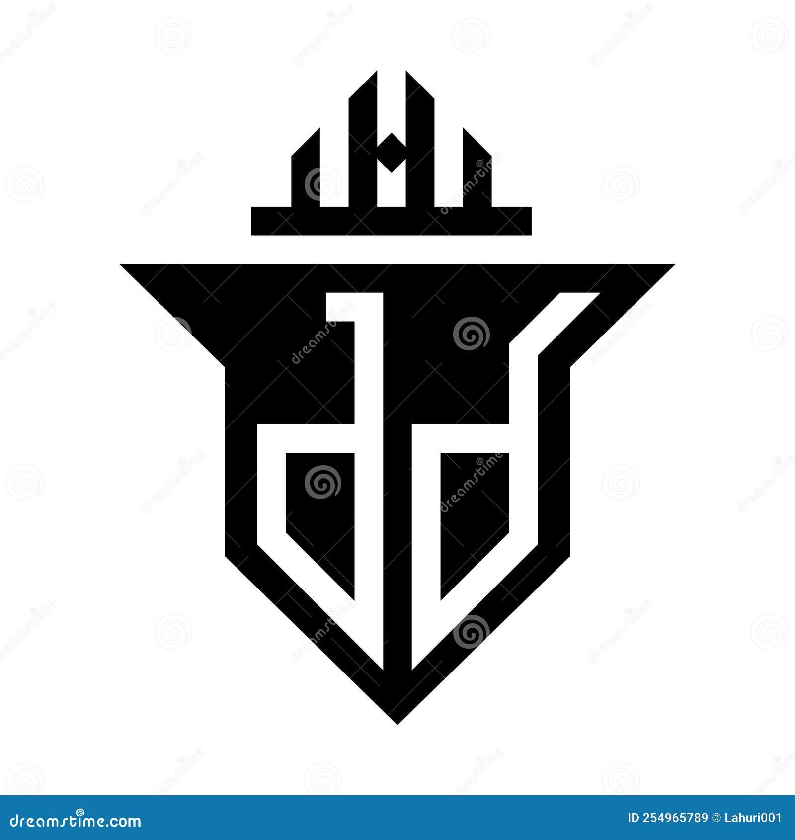 Initial Two Letter Dd Shield Unique Logo Stock Vector - Illustration of ...