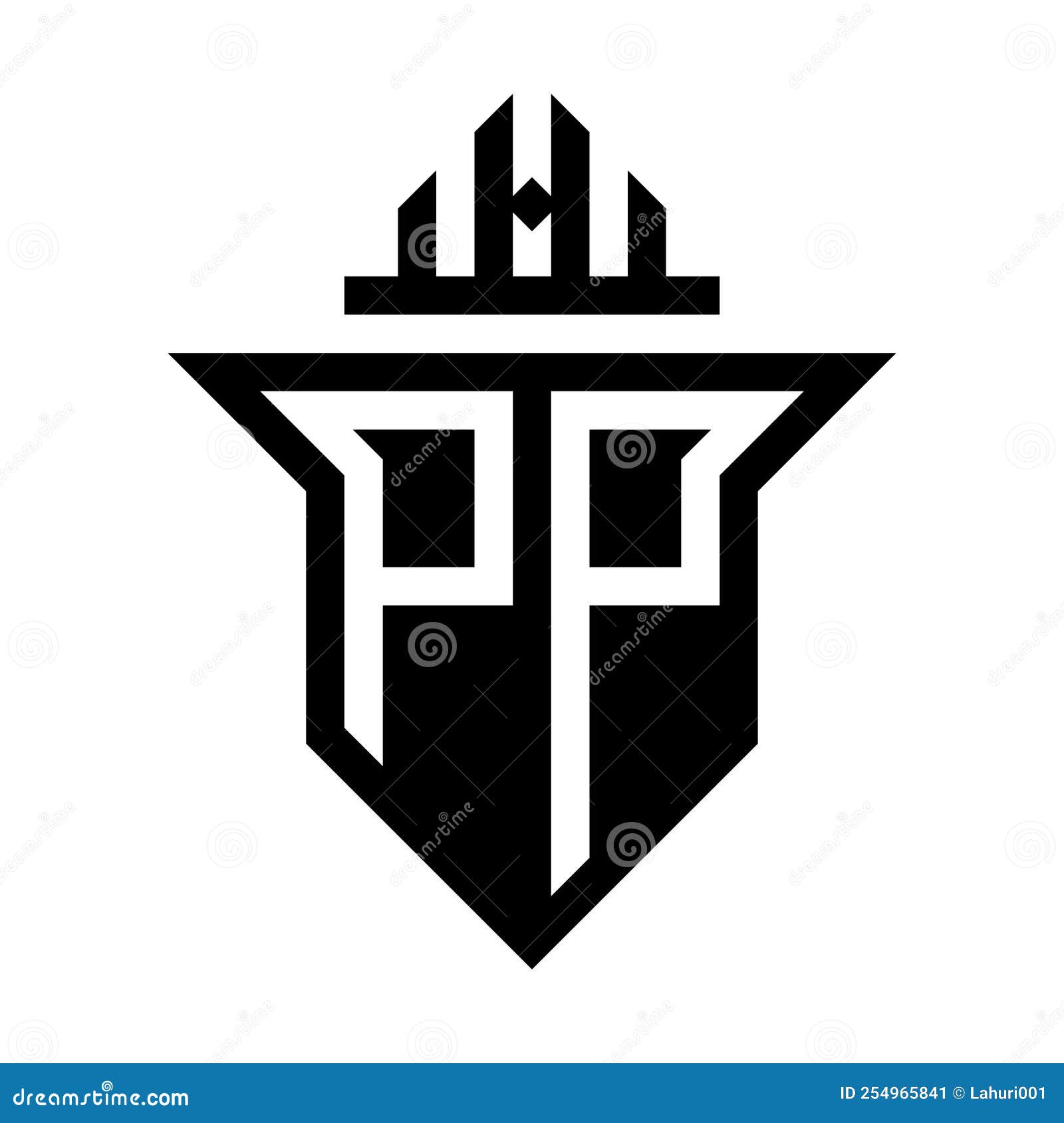 Initial Two Letter Pp Shield Unique Logo Stock Vector - Illustration of ...