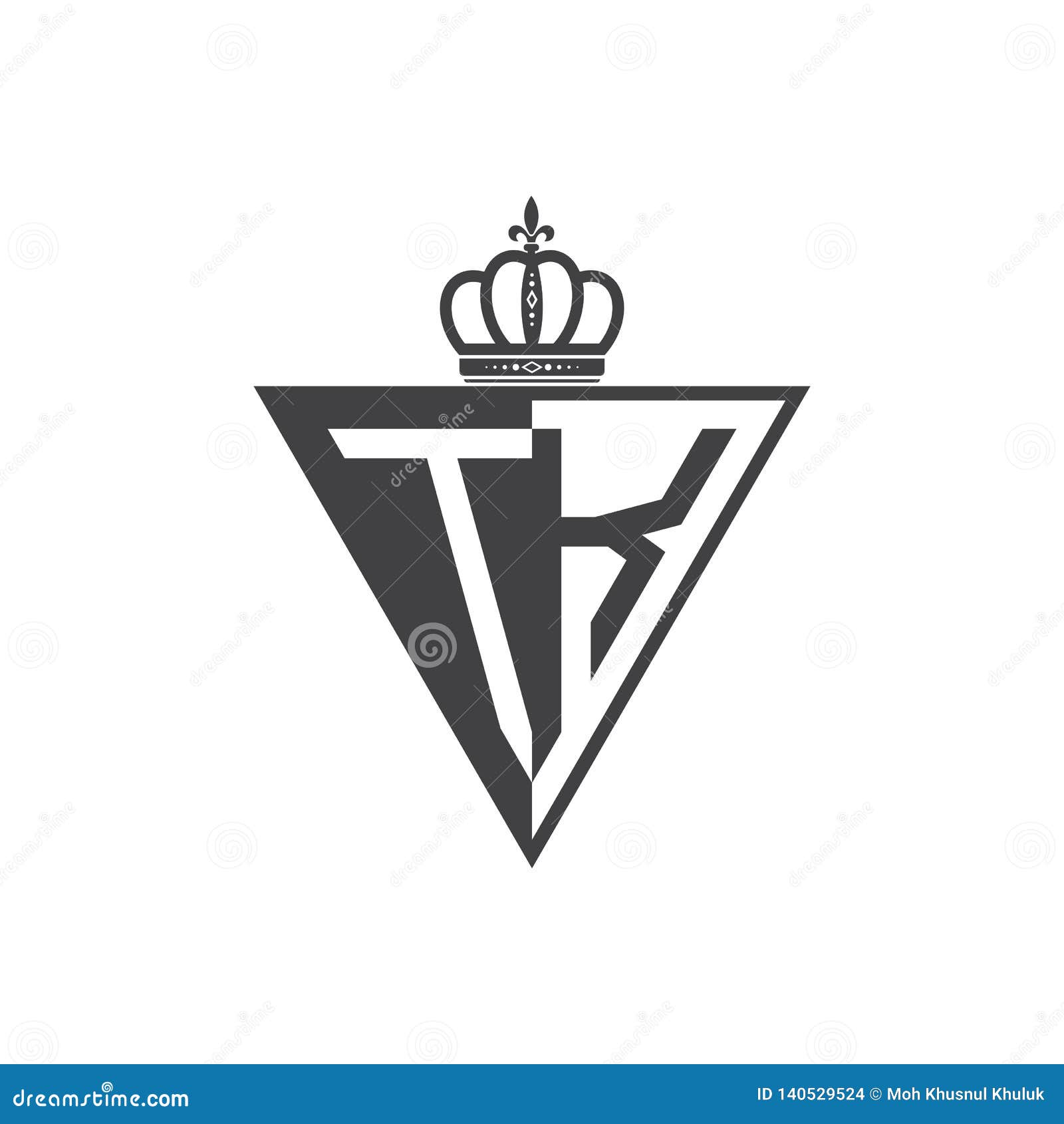 Initial Two Letter TK Half Logo Triangle Black Stock Vector ...