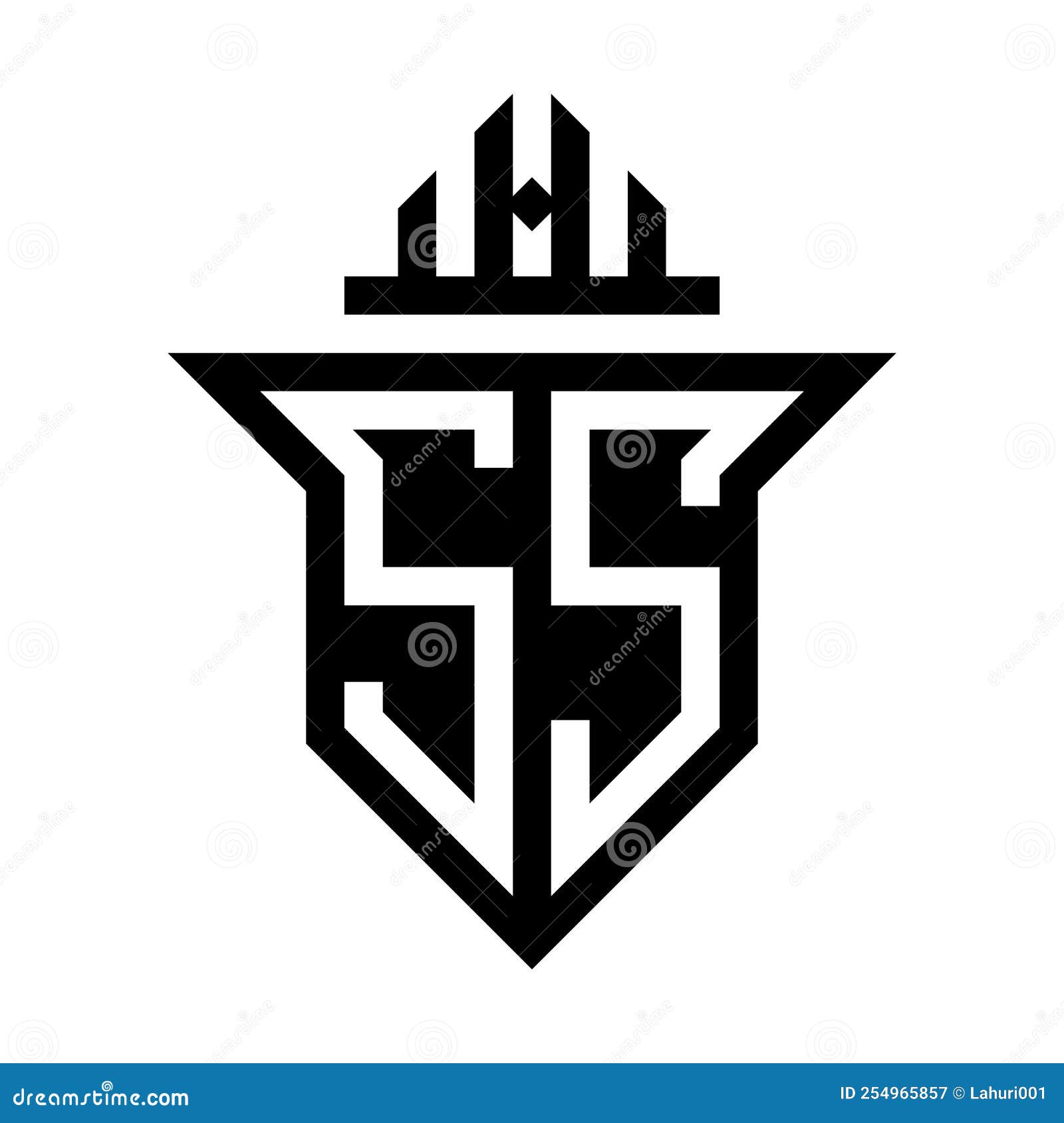 Initial Two Letter Ss Shield Unique Logo Stock Vector - Illustration of ...