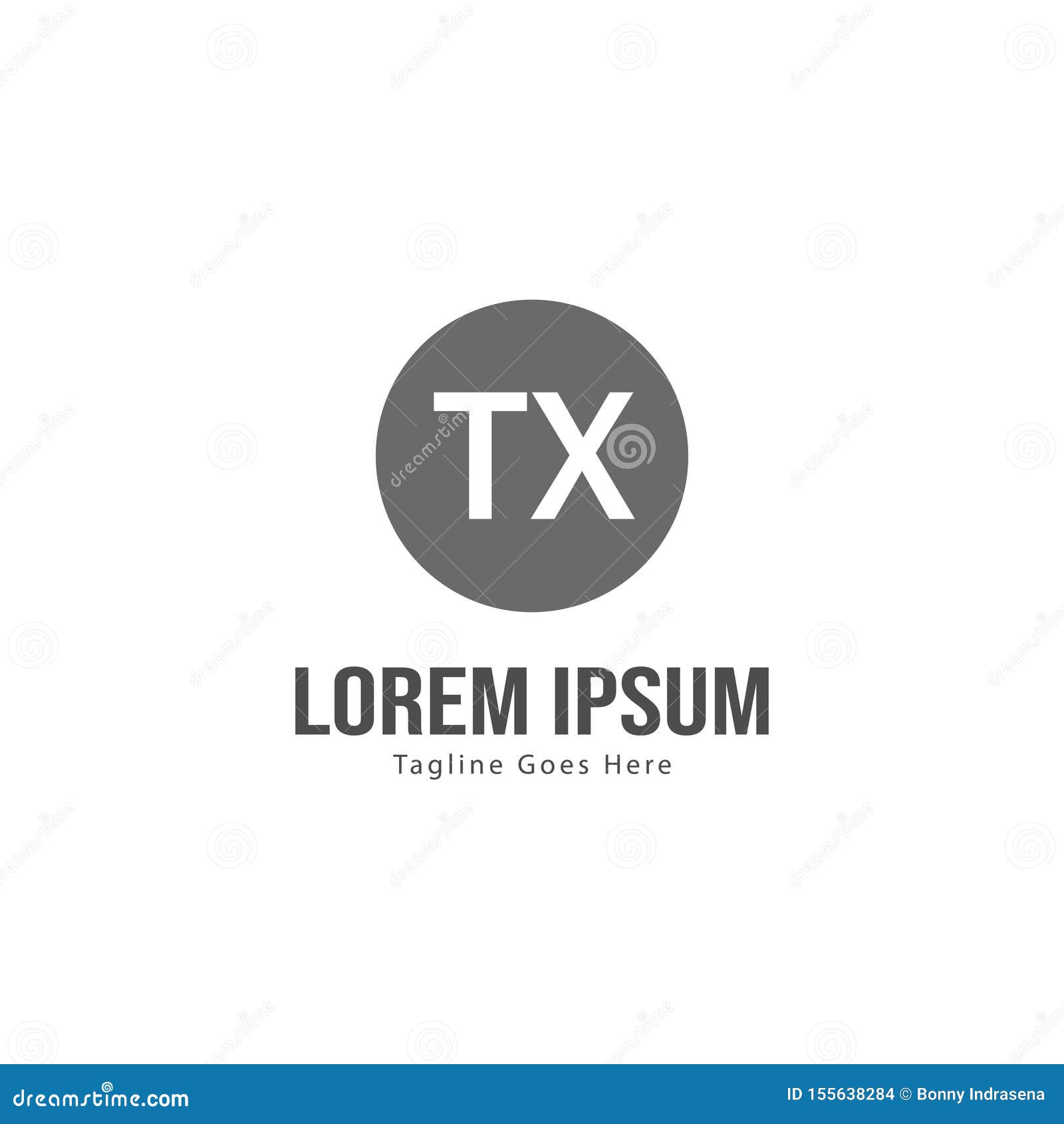 Initial TX Logo Template with Modern Frame. Minimalist TX Letter Logo ...
