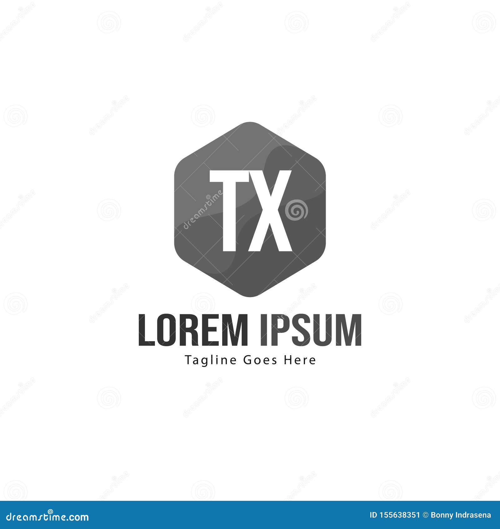 Initial TX Logo Template with Modern Frame. Minimalist TX Letter Logo ...