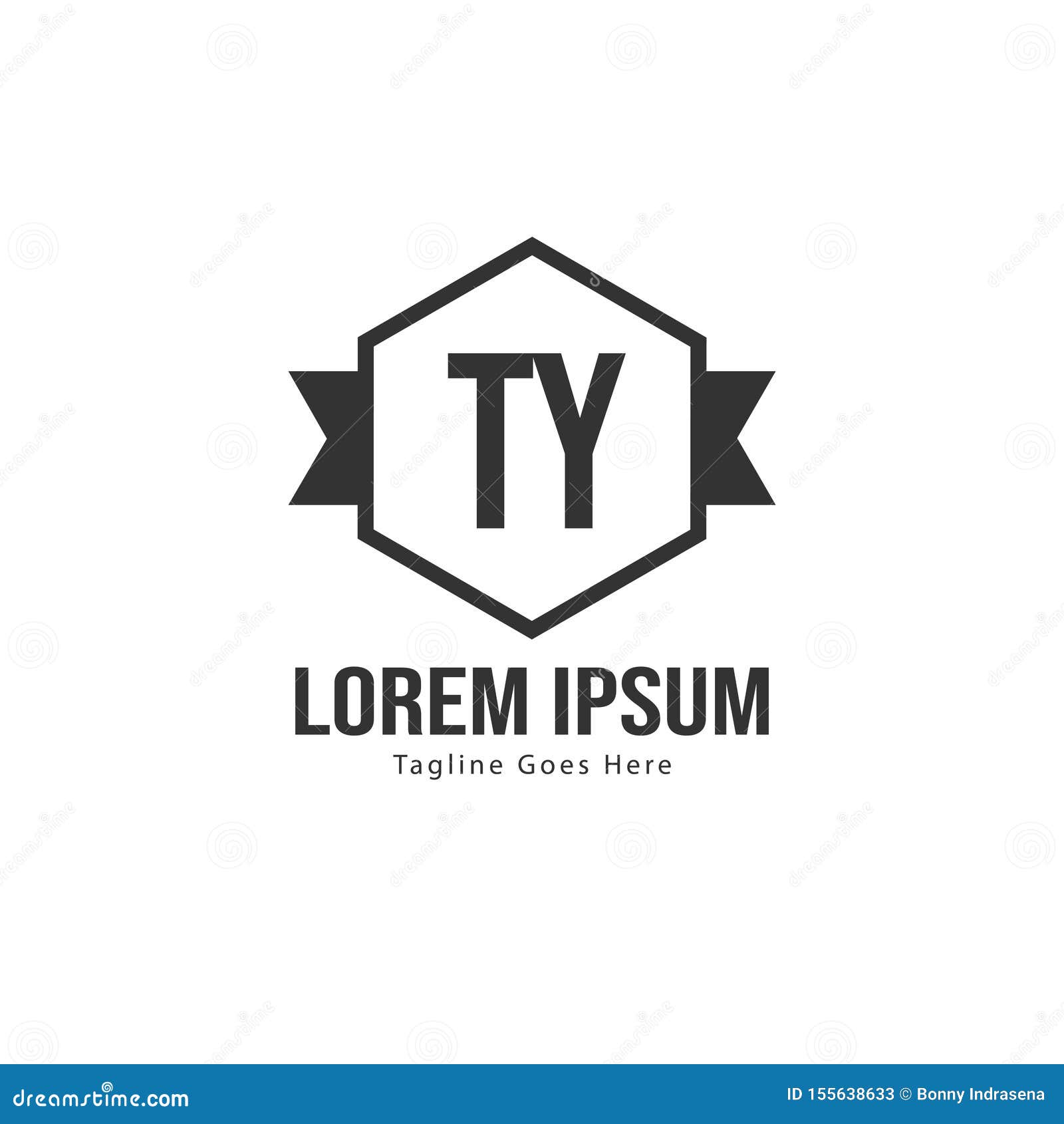 Initial TY Logo Template with Modern Frame. Minimalist TY Letter Logo ...