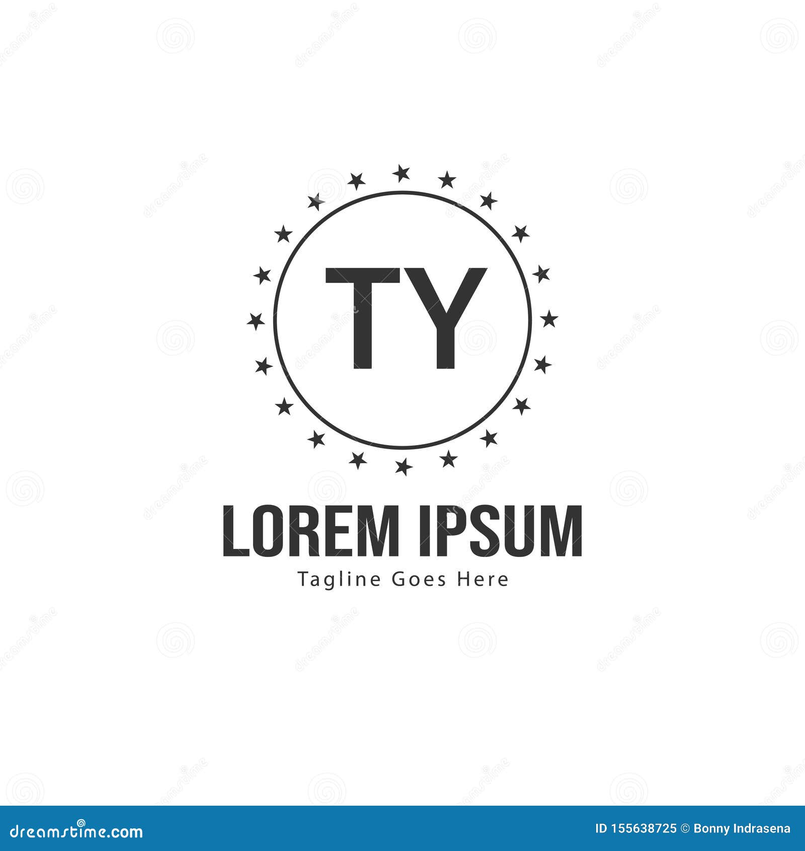 Initial TY Logo Template with Modern Frame. Minimalist TY Letter Logo ...