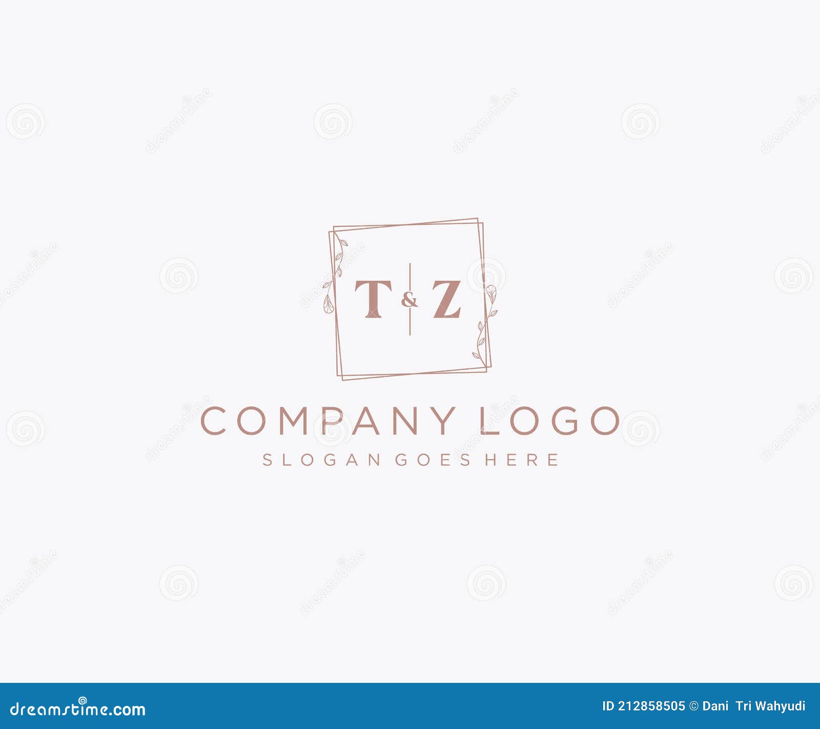 Initial TZ Letters Decorative Luxury Wedding Logo Stock Vector ...