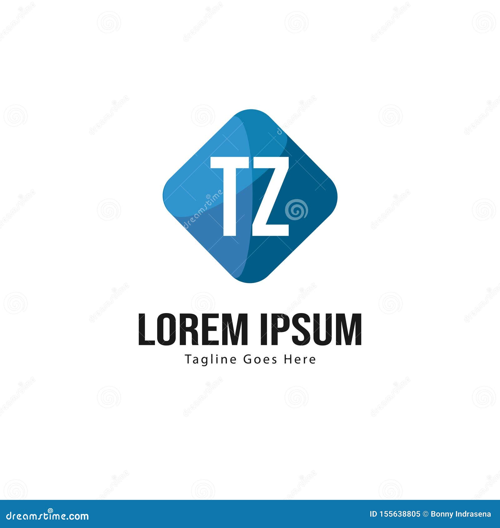 Initial TZ Logo Template with Modern Frame. Minimalist TZ Letter Logo ...