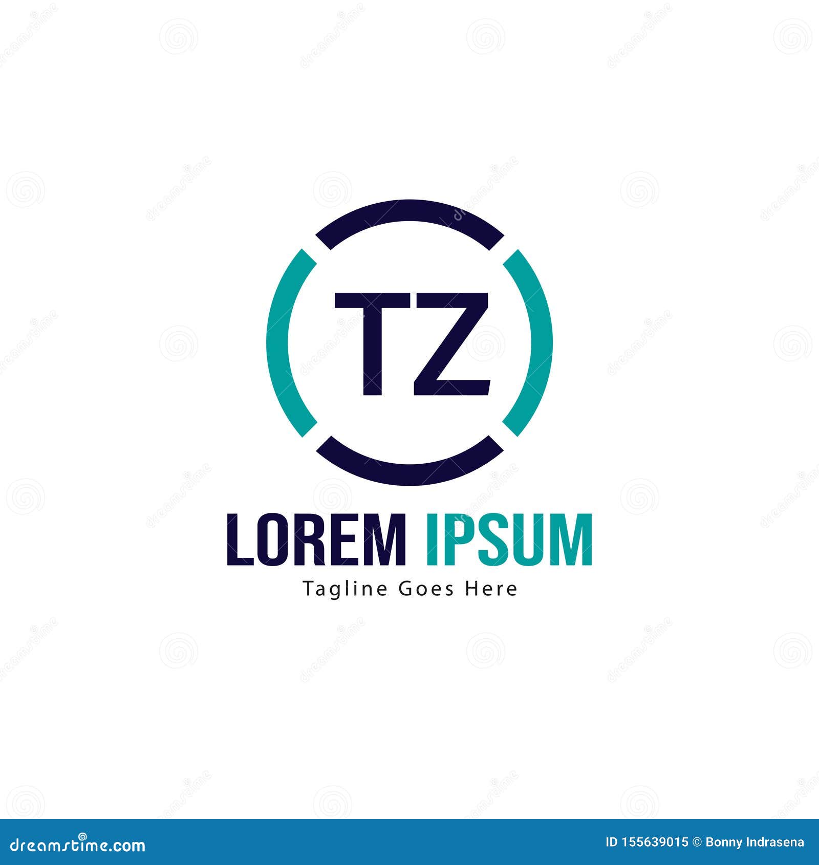 Initial TZ Logo Template with Modern Frame. Minimalist TZ Letter Logo ...