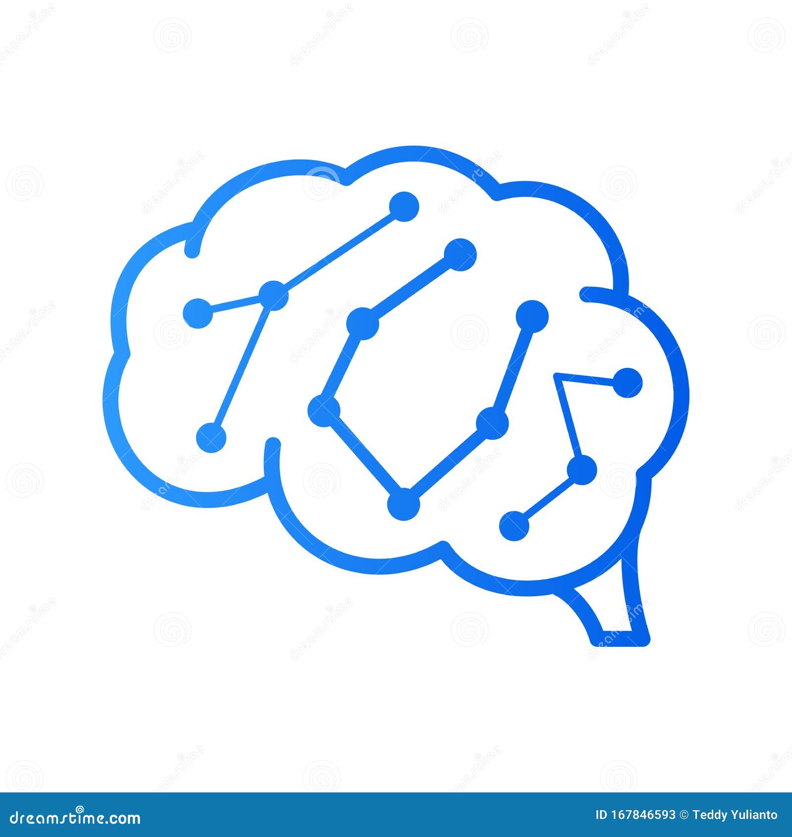 Initial U brain logo stock vector. Illustration of blue - 167846593