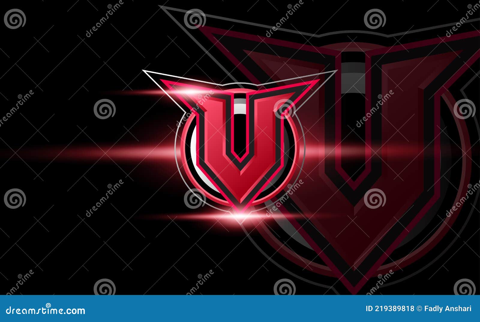 Initial U, Vector Initial Letter Monogram Esport and Gaming Logo ...