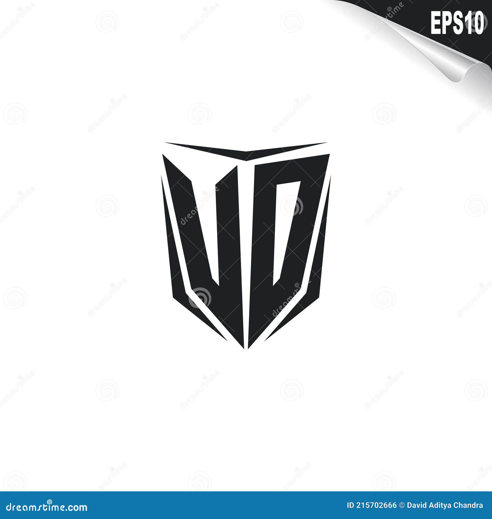 Initial UD Logo Design with Shield Style, Logo Business Branding Stock ...