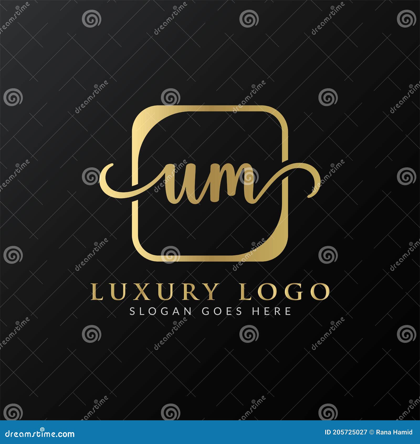 Initial UM Letter Logo Design Vector Template. Abstract Luxury Letter ...